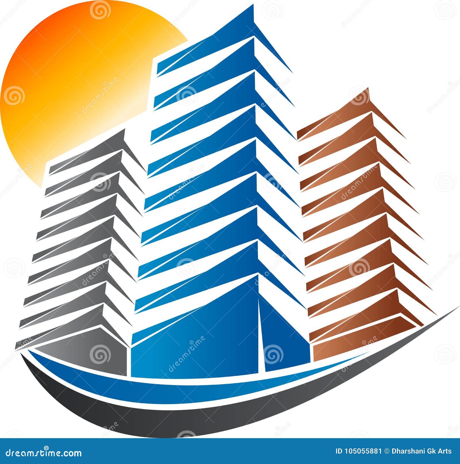 Bright building logo stock vector. Illustration of company - 105055881
