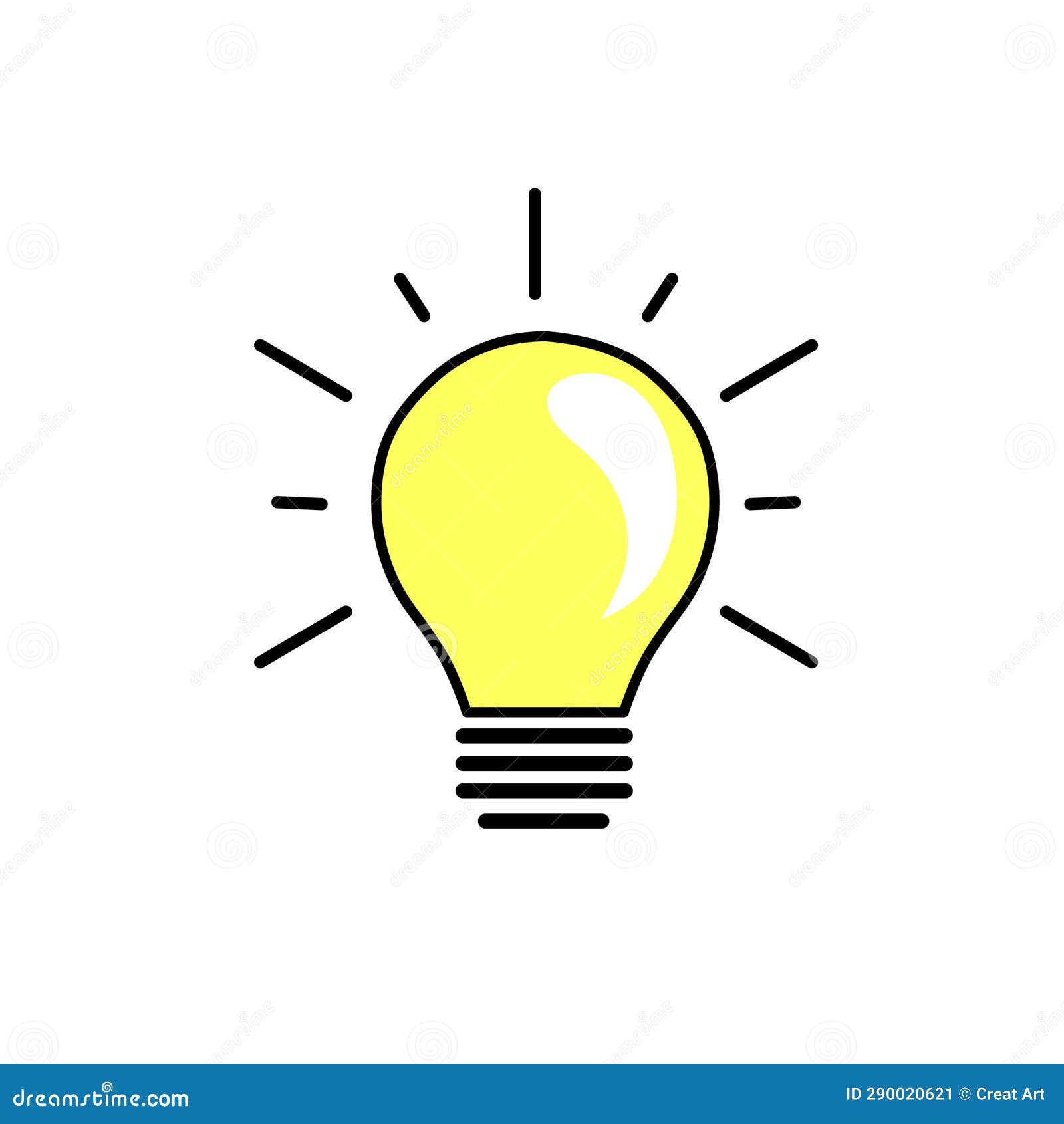 Bright Bulb Clipart Vector | CartoonDealer.com #290020621
