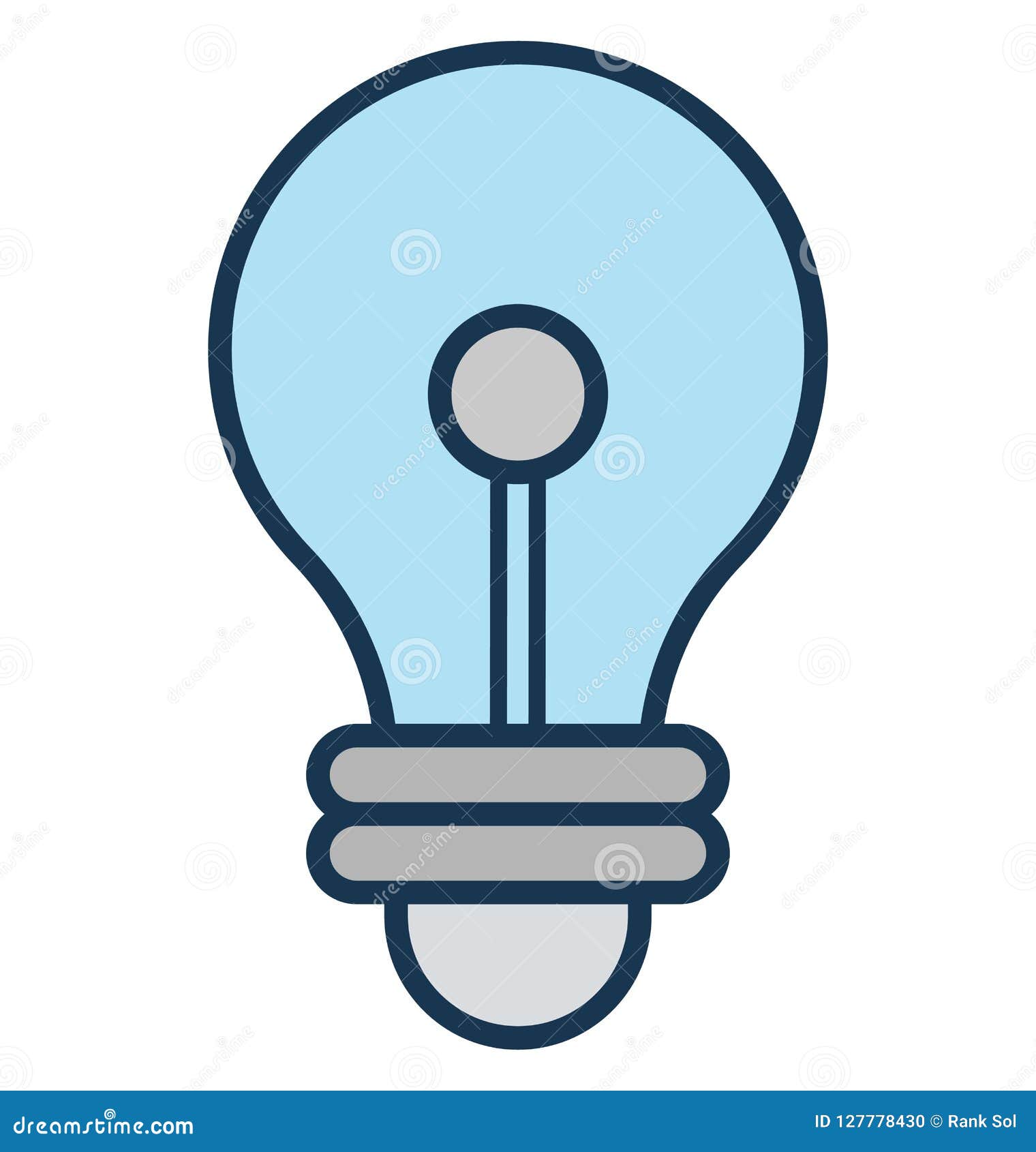 Bright, Bulb Isolated Vector Icon Can Be Easily Modified or Edit Stock ...