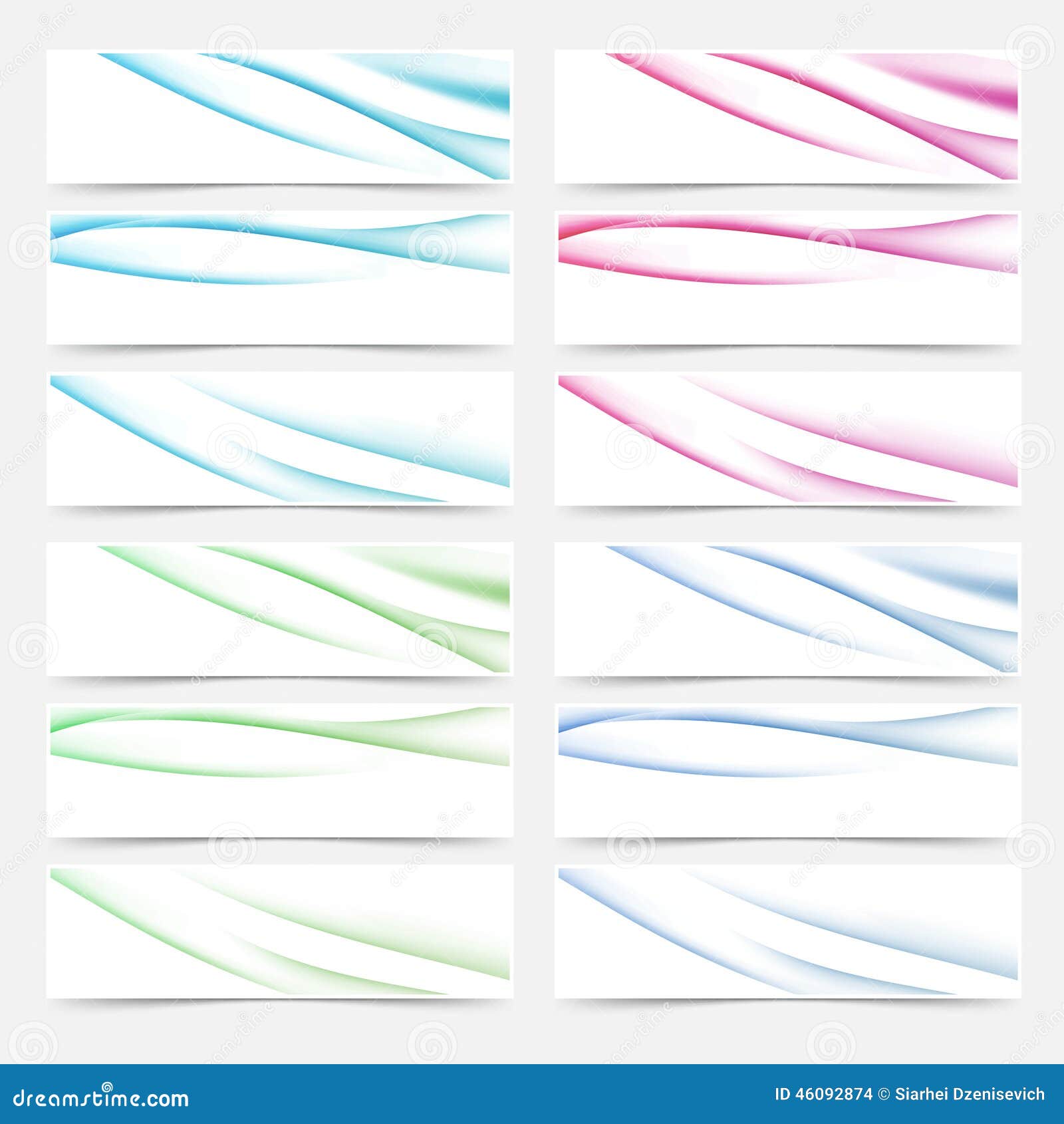 Bright Business Card Set Swoosh Speed Wave Stock Vector - Illustration ...