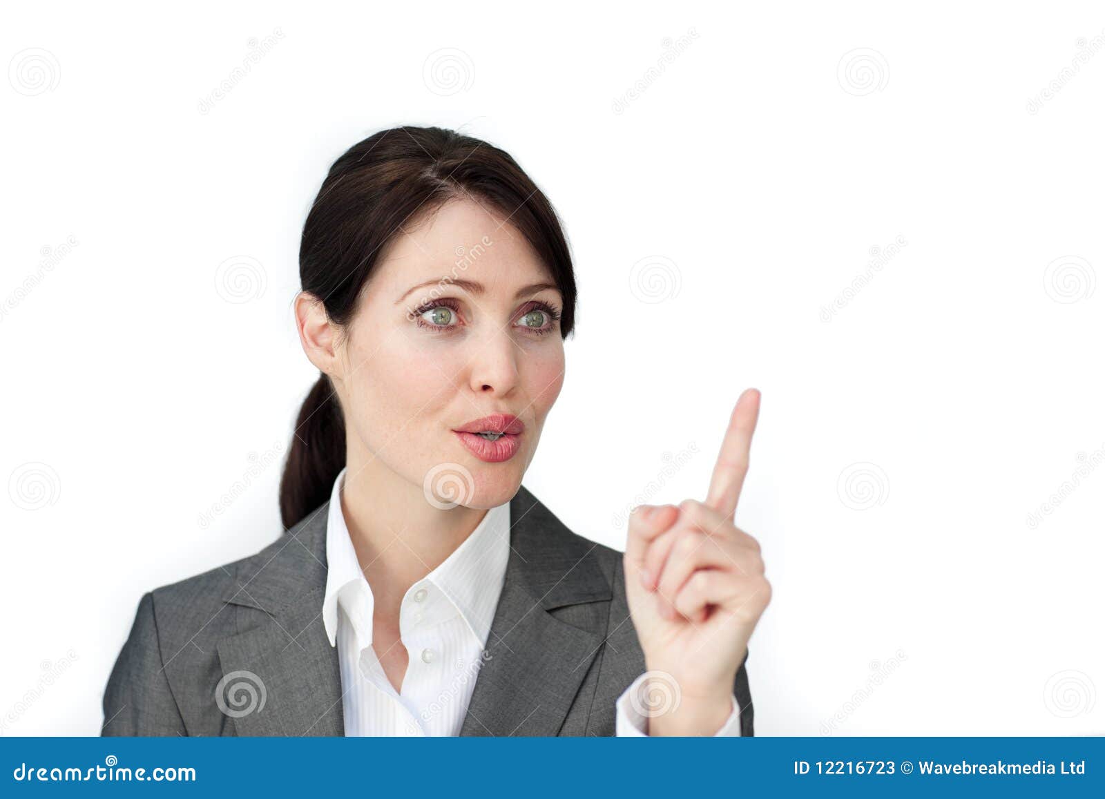 Bright Businesswoman Giving Instructions Stock Image - Image of modern ...