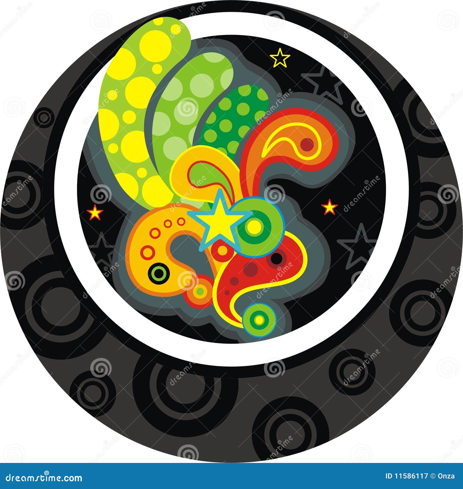 Bright button stock vector. Illustration of floral, graphic - 11586117