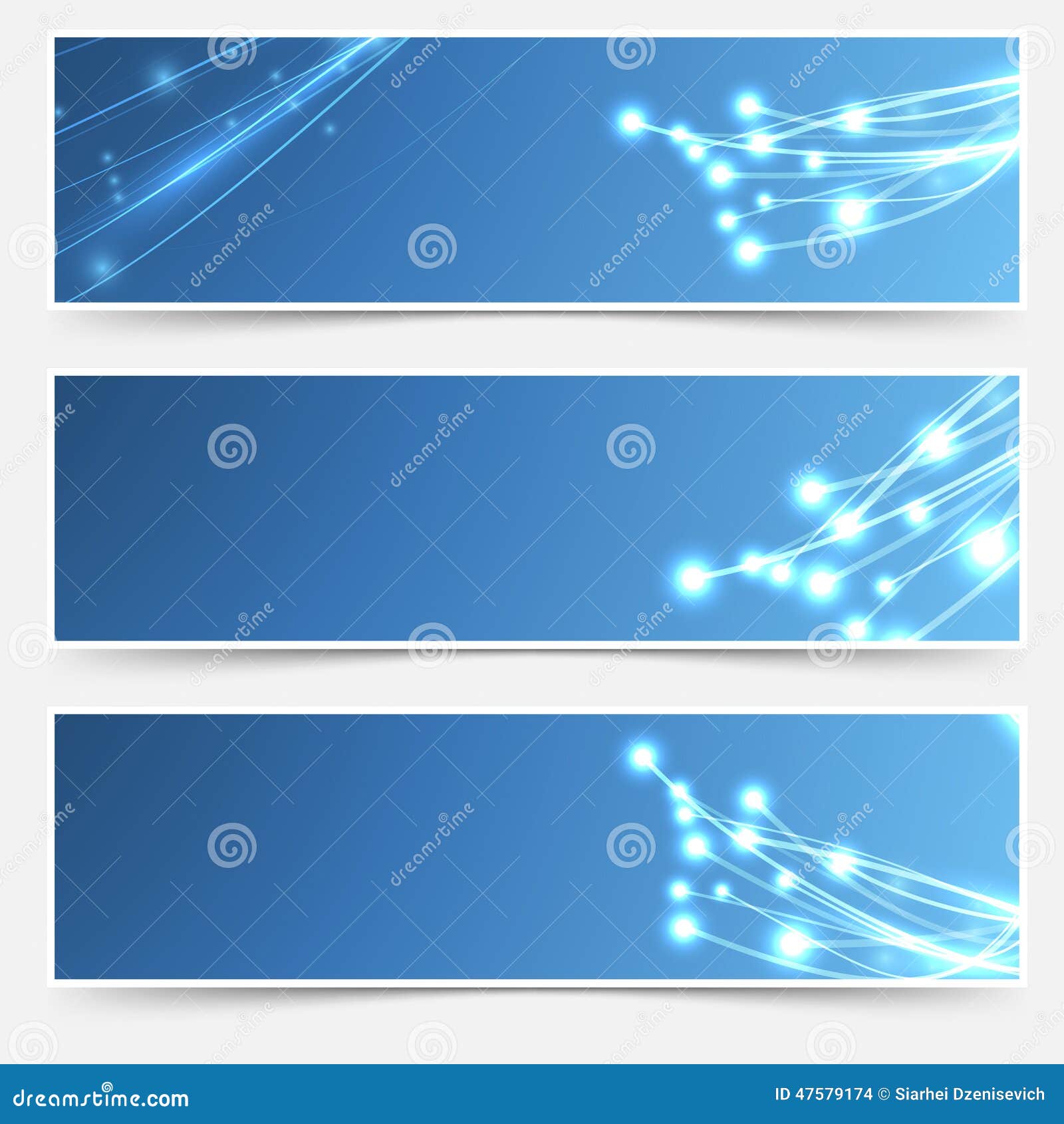 Bright Cable Sparkle Flyer Header Footer Set Stock Vector ...