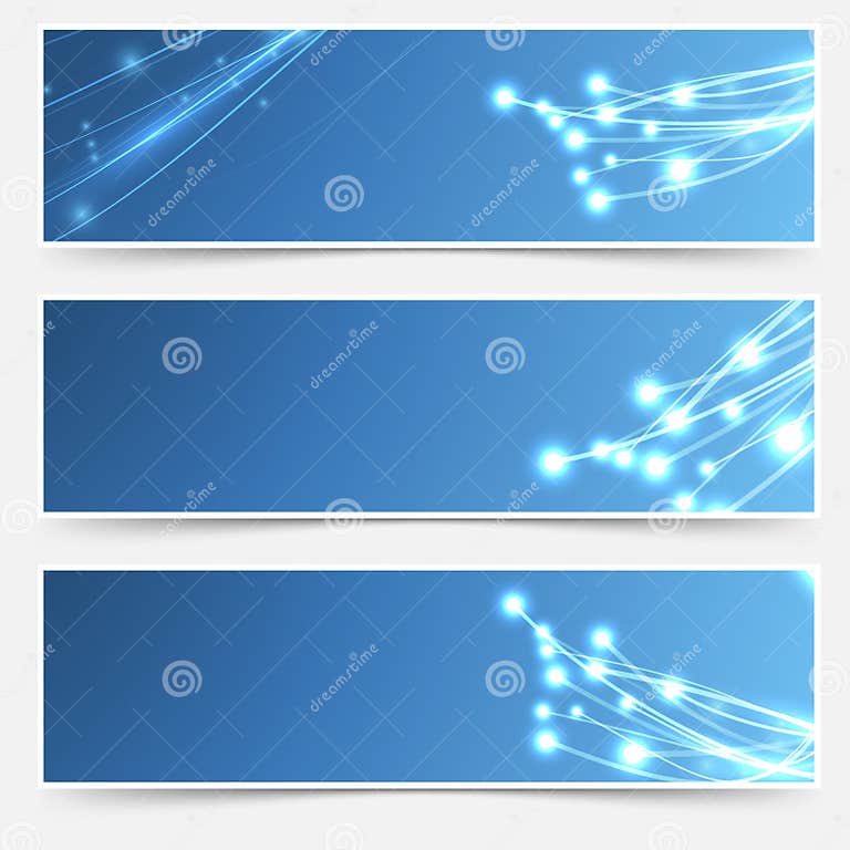 Bright Cable Sparkle Flyer Header Footer Set Stock Vector ...