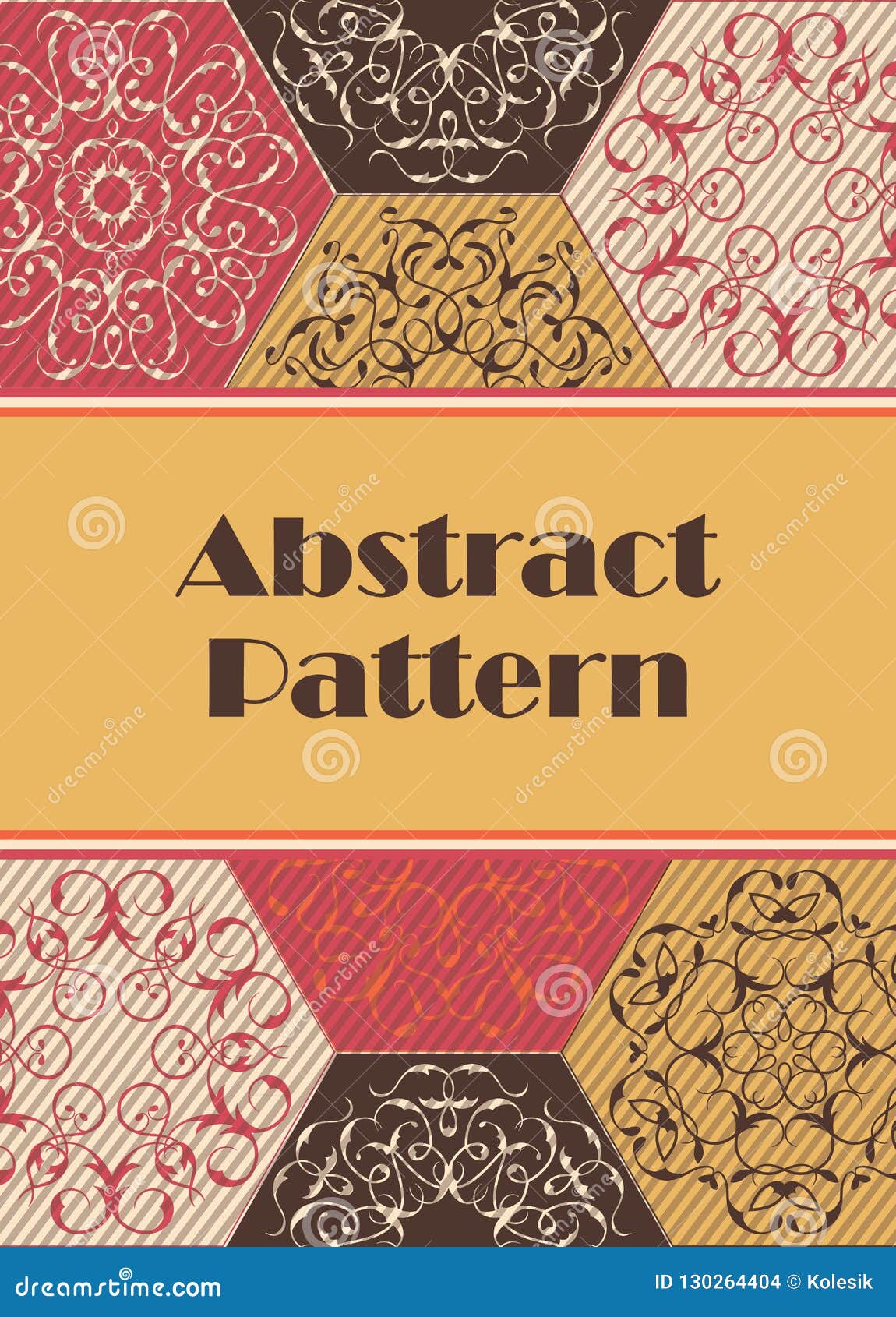 Bright Card on Patchwork Pattern Stock Vector - Illustration of ...