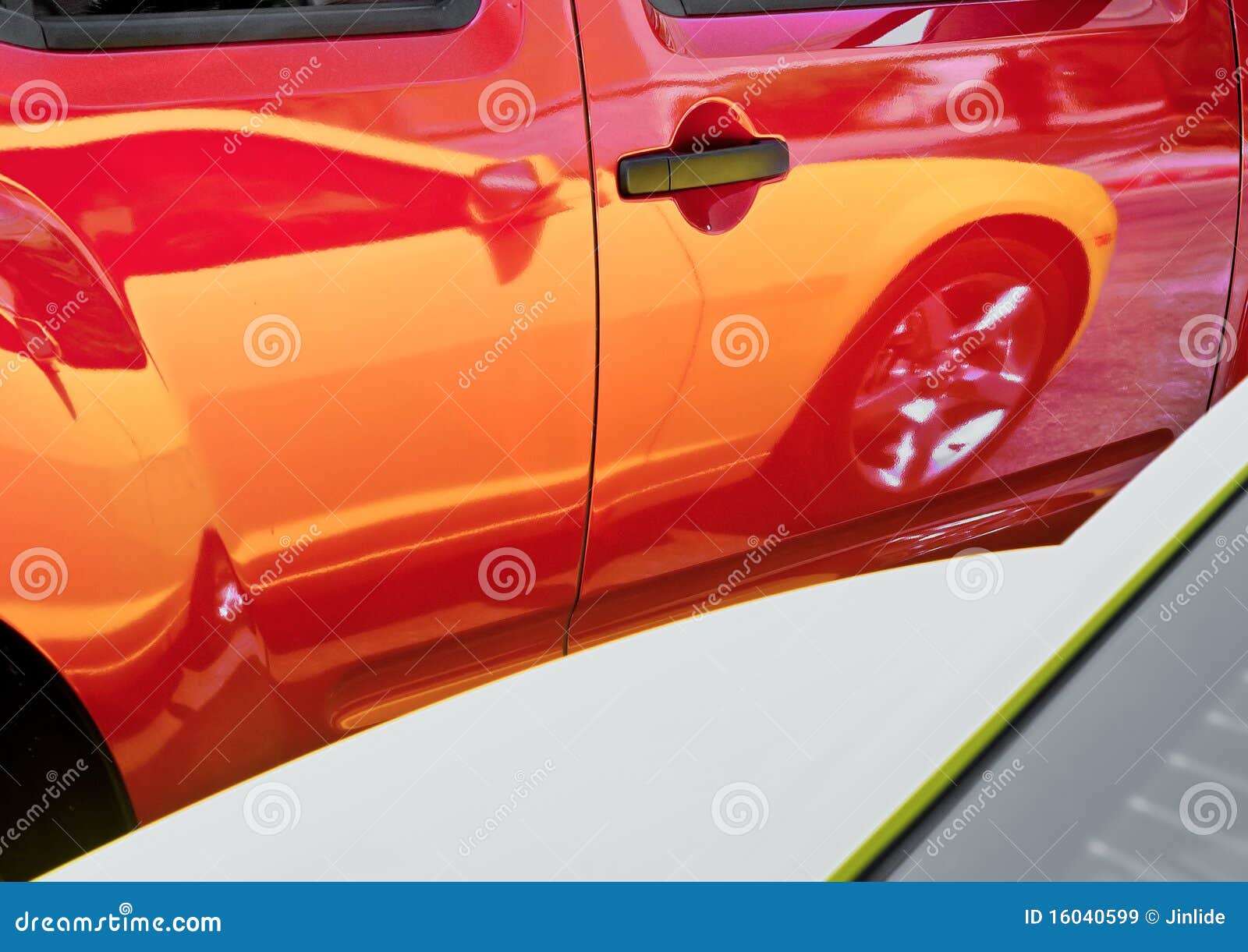 Bright Cars on a Parking Lot Stock Image - Image of handle, road: 16040599