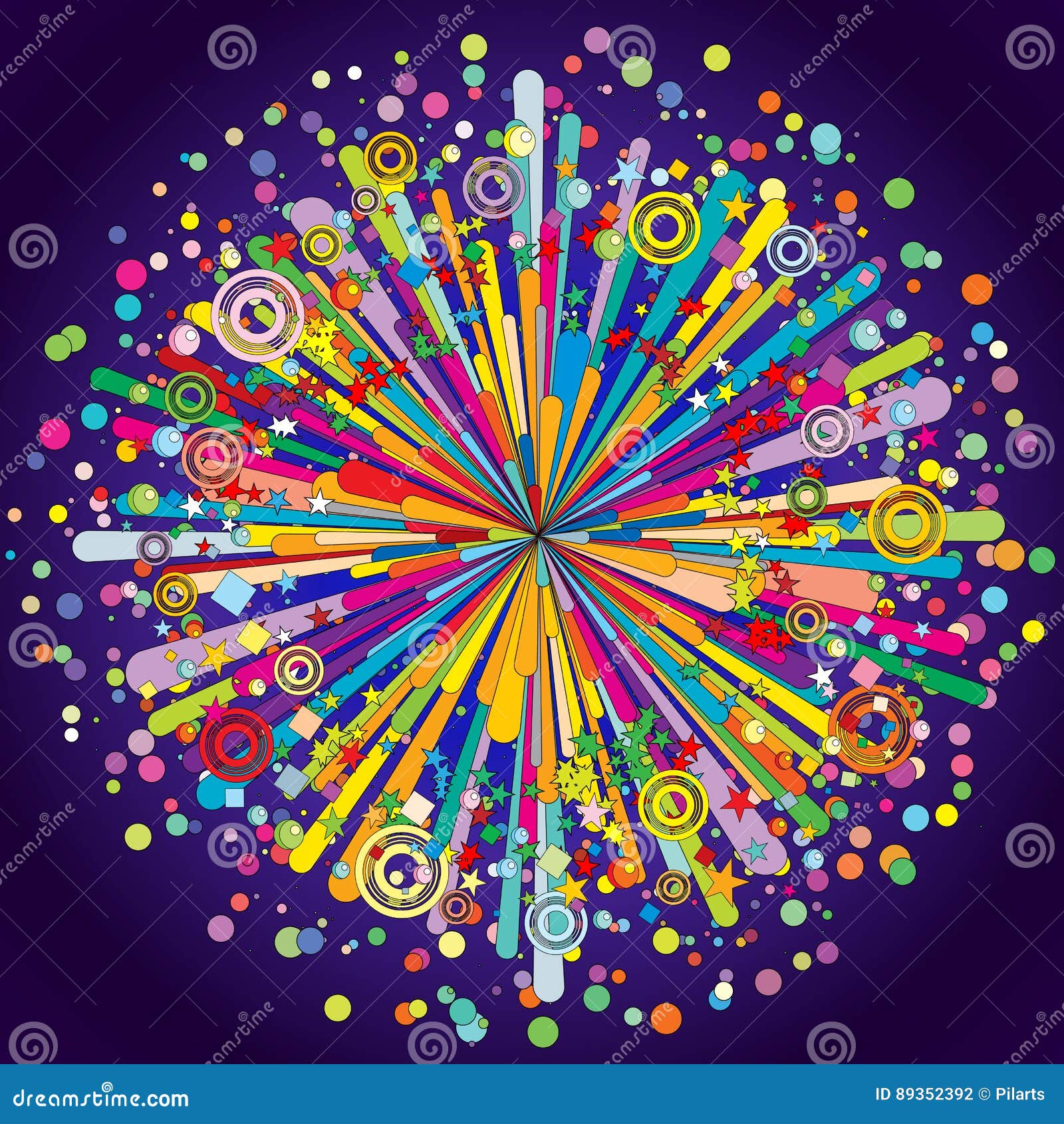 Bright Cartoon Explosion stock vector. Illustration of multicolor ...