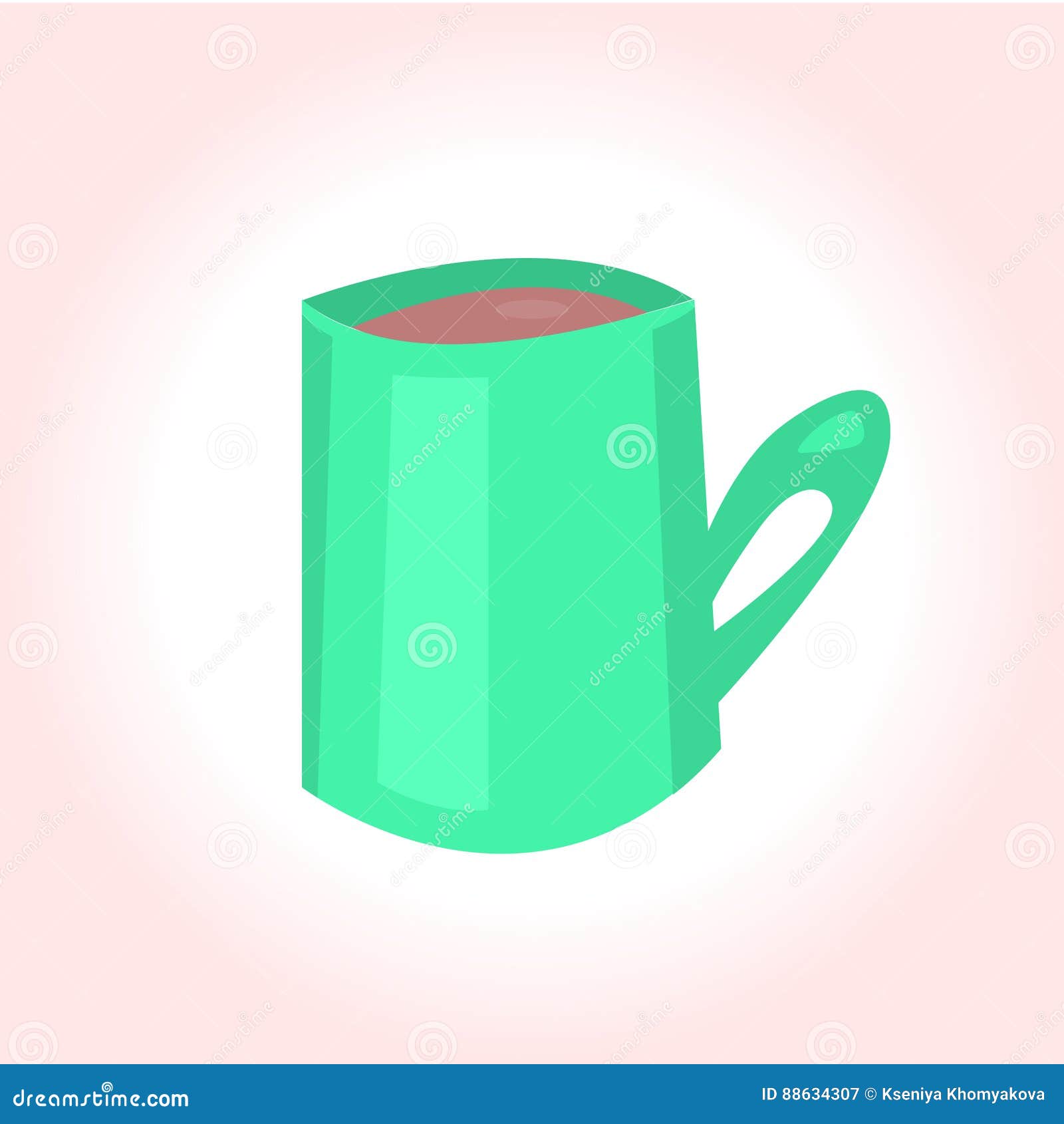 Bright cartoon mug stock vector. Illustration of beverage - 88634307