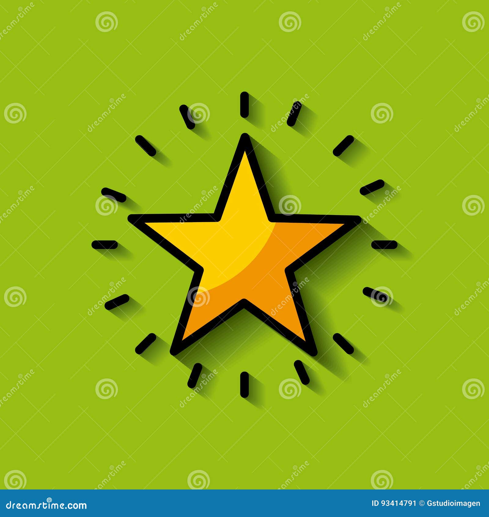 Bright cartoon star image stock vector. Illustration of holiday - 93414791