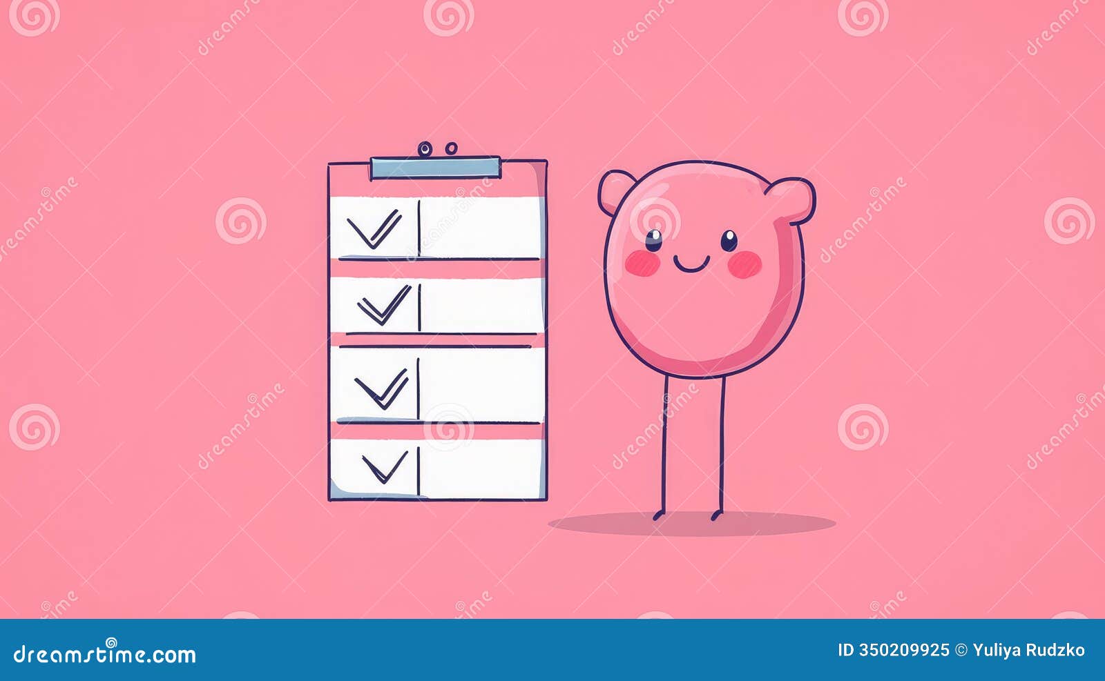 Bright Cartoon-Style Checklist with Checkboxes for Efficient Task ...