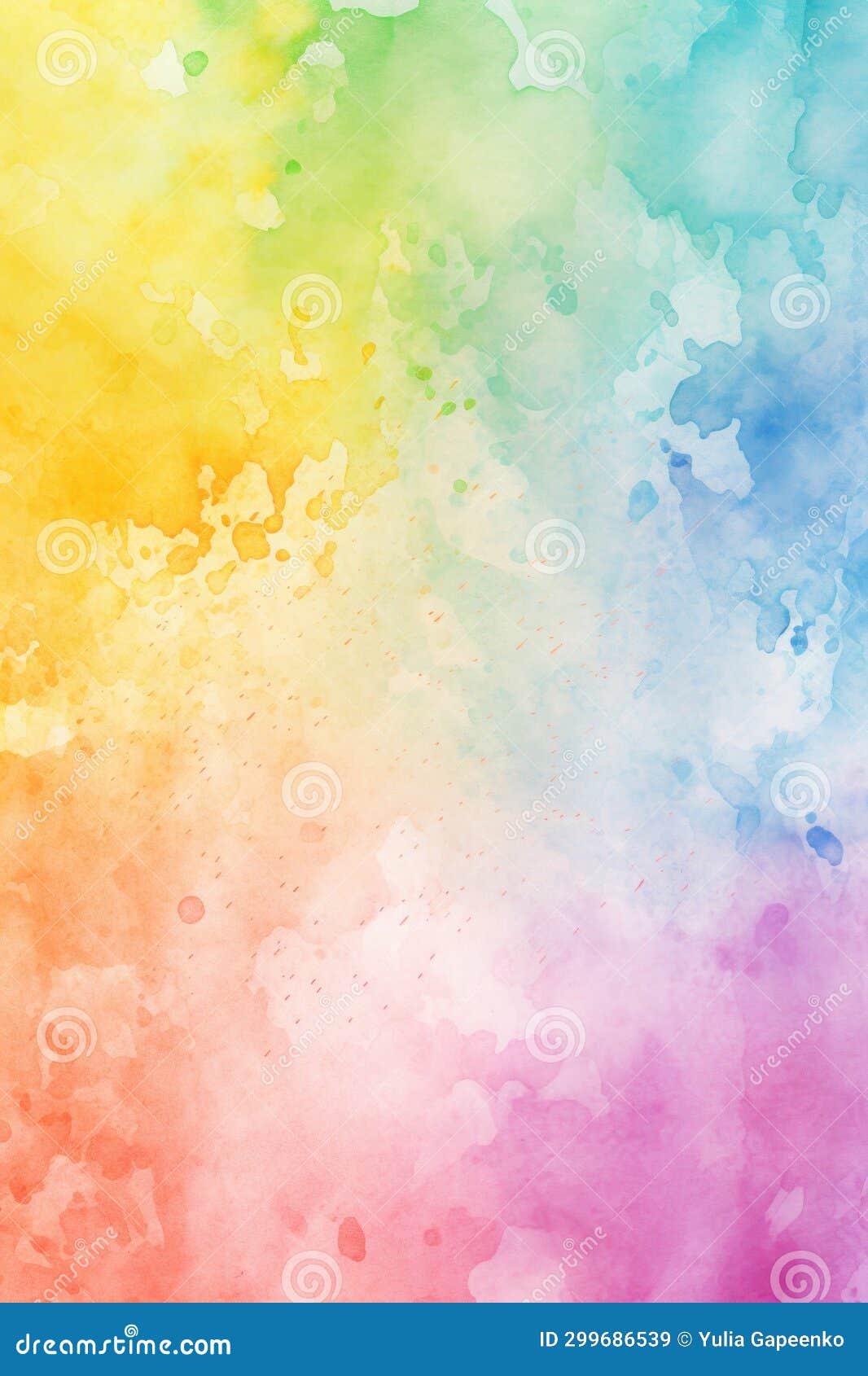 A Bright and Cheerful Background with a Rainbow of Watercolor Tones ...