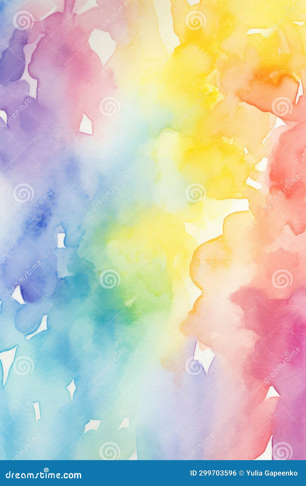 A Bright and Cheerful Background with a Rainbow of Watercolor Tones ...