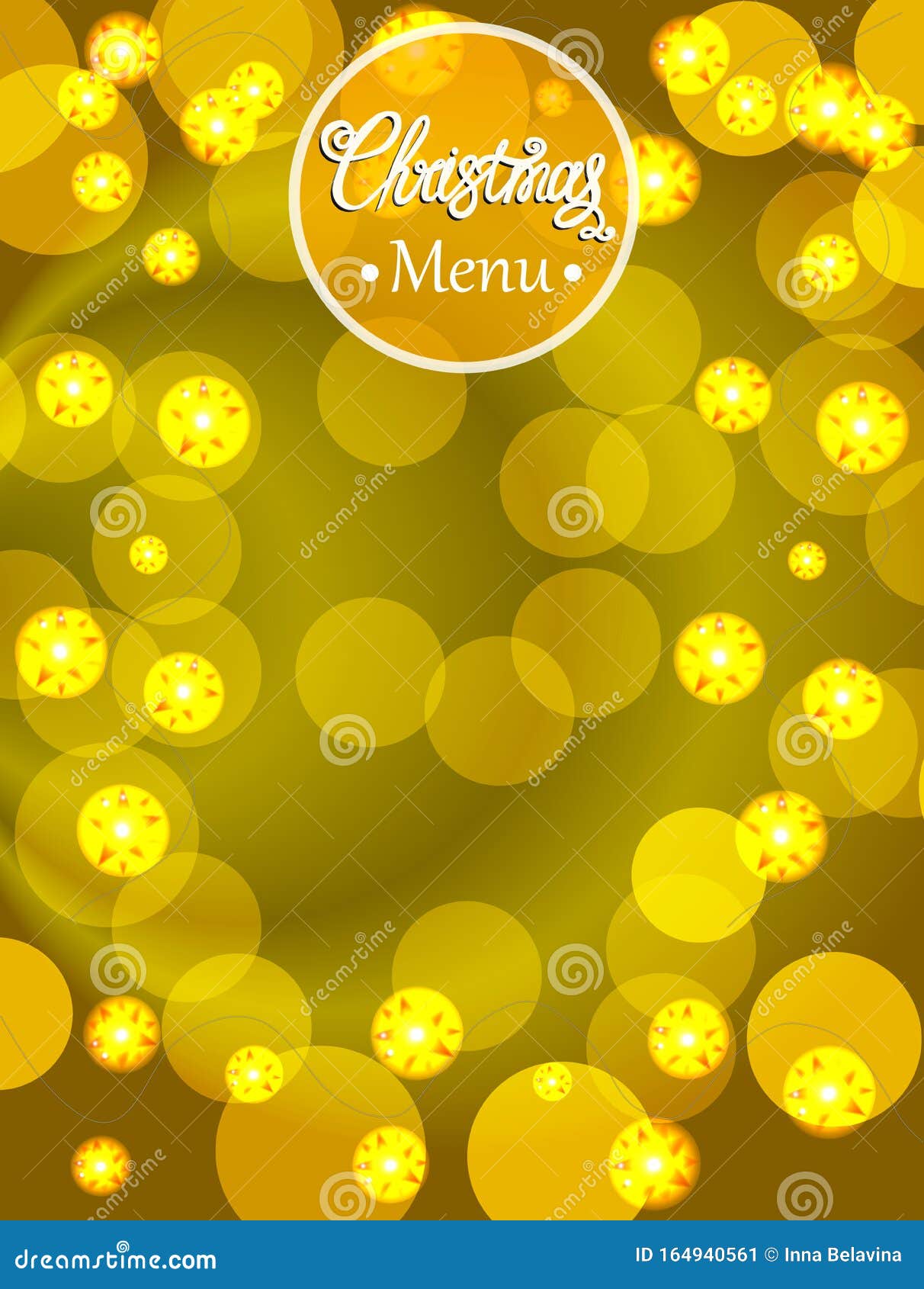 Bright Christmas Background for Menu Design. Red Backdrop with Lights ...