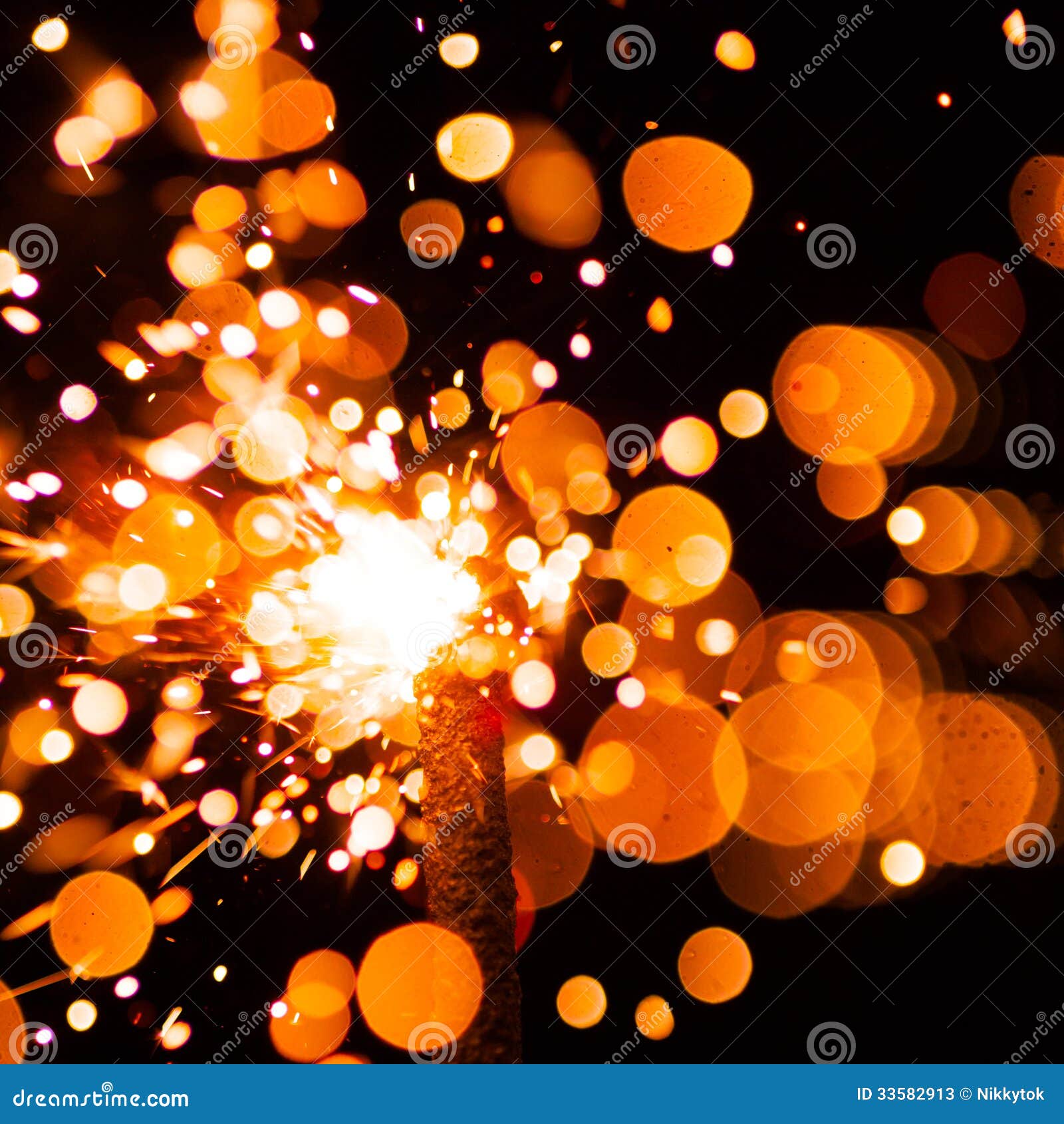 Bright christmas sparkler stock image. Image of burning - 33582913