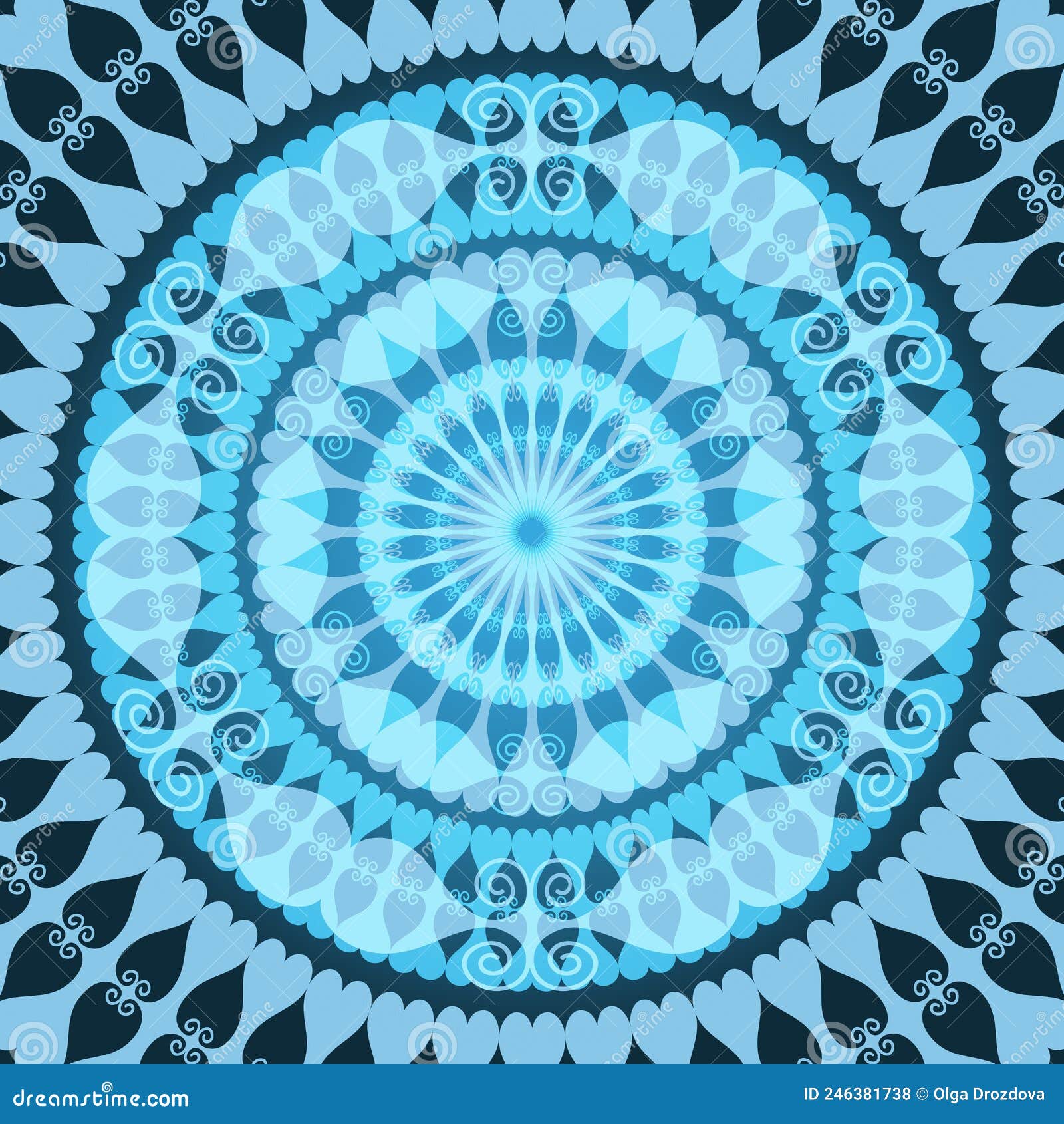 Bright Circular Blue Pattern. Can Be Used As a Seamless Texture Stock ...