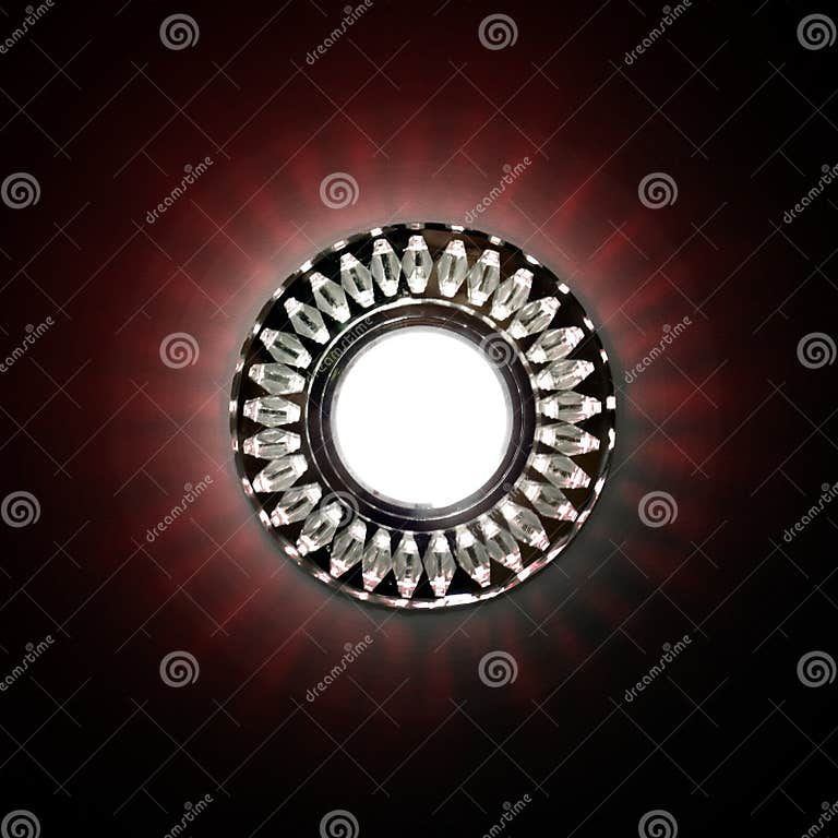 Bright Circular Lamp on the Ceiling Stock Photo - Image of round ...