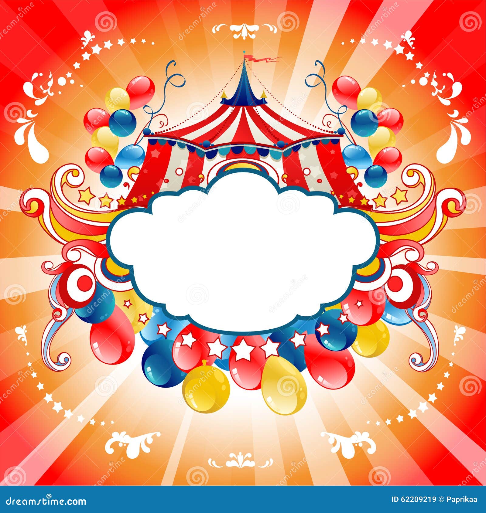 Bright Circus Poster Design With Acrobats, Trained Animals And Text ...
