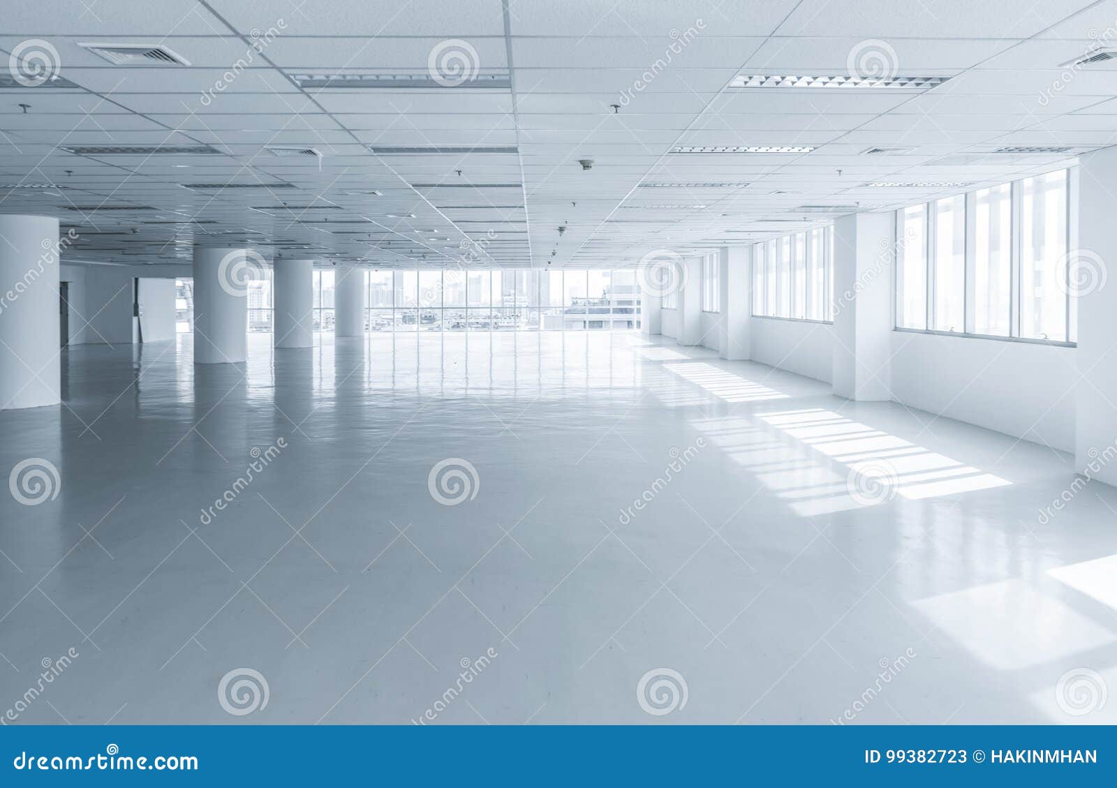 Bright Clean Empty Office Building Floor Stock Image - Image of gallery ...