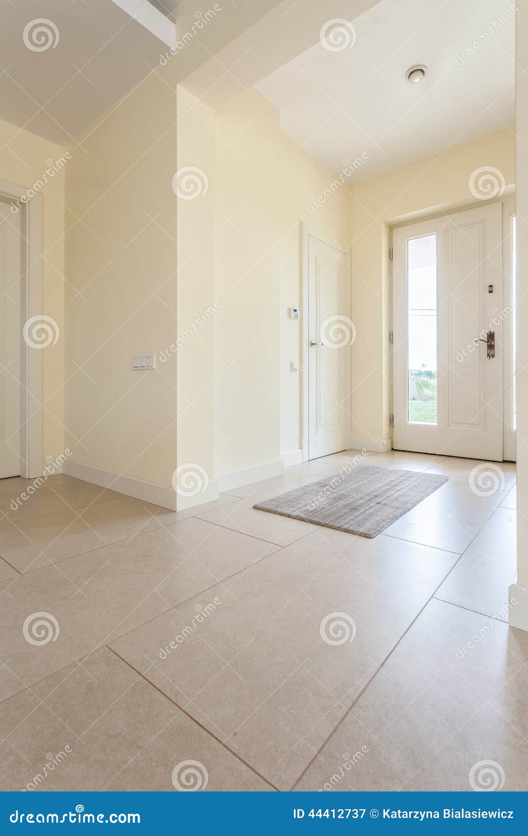 Bright clean hallway stock image. Image of lobby, bright - 44412737