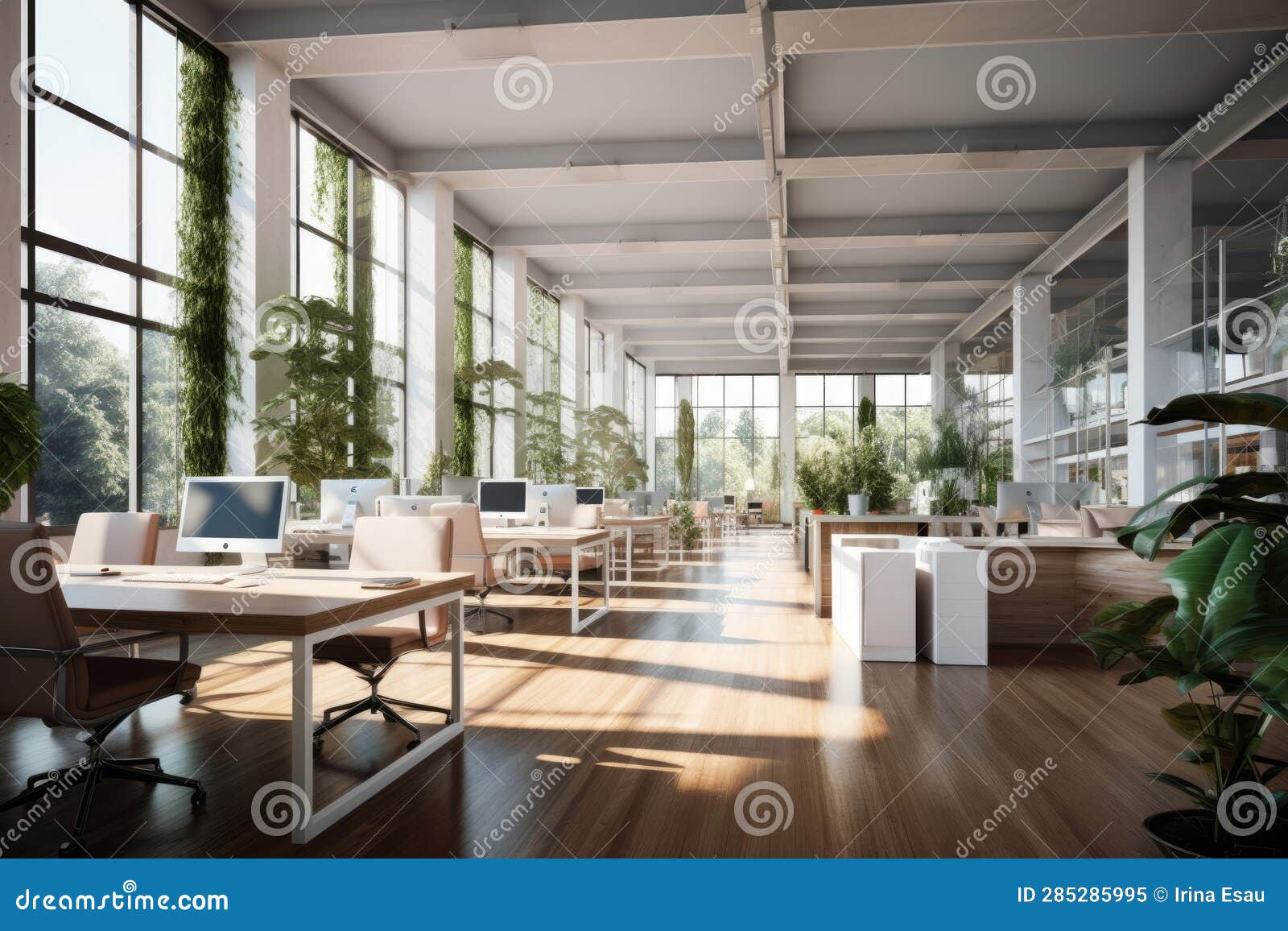 Bright and Clean Office Environment, Abstract Background. Bright Office ...