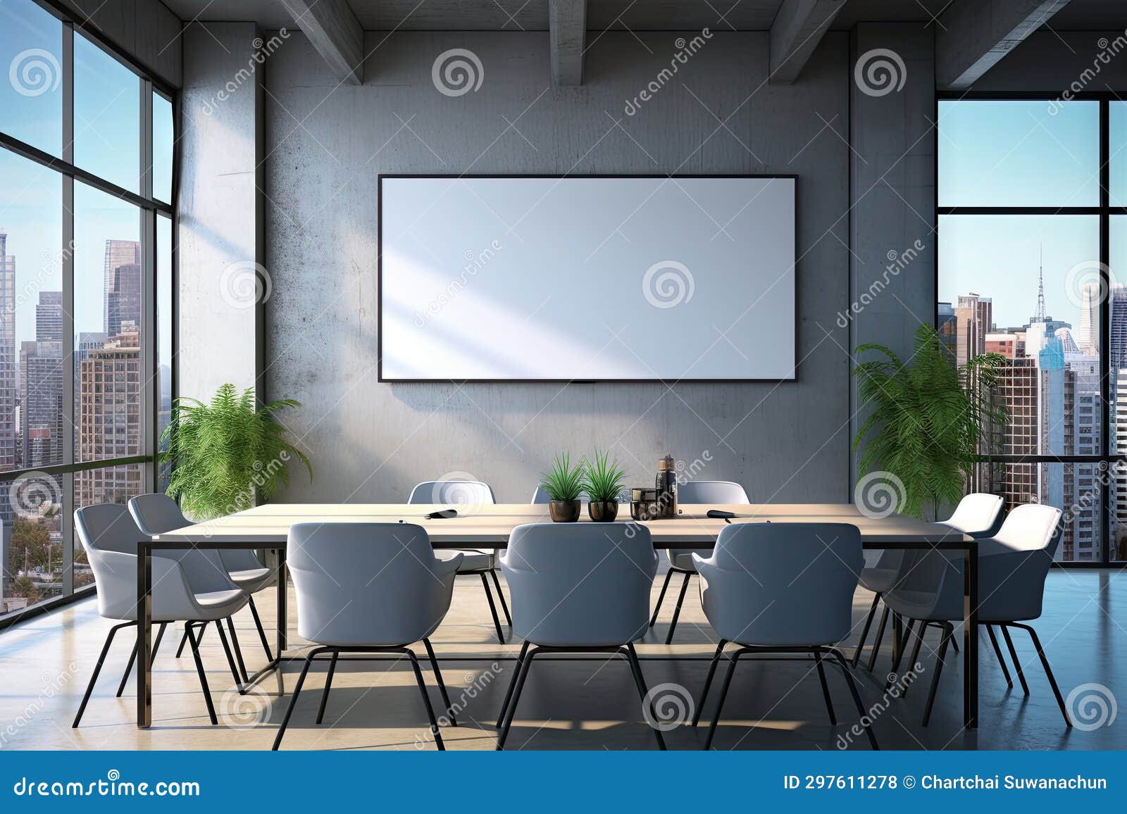 Bright and Clean Office Environment Abstract Background Bright Office ...