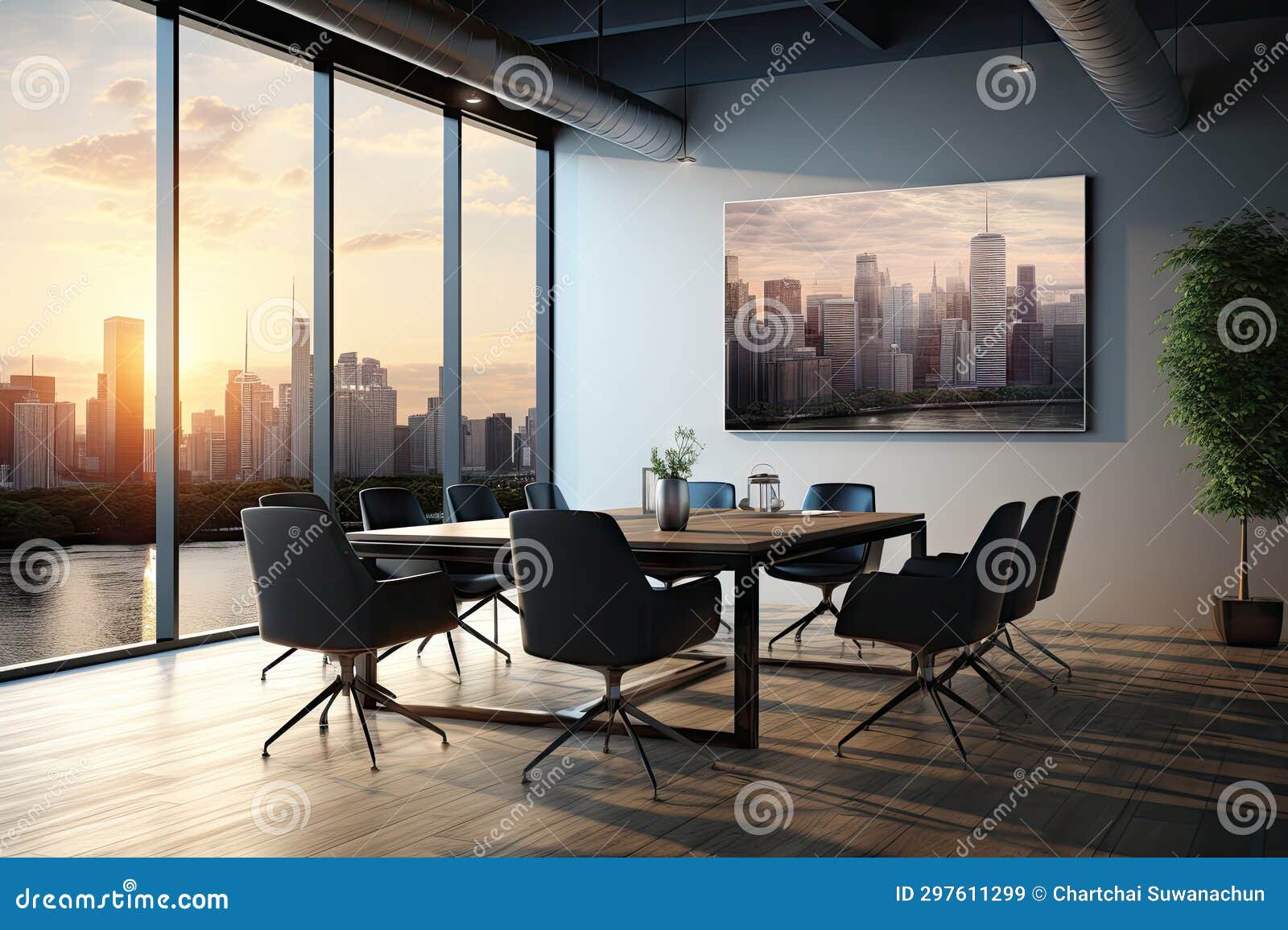 Bright and Clean Office Environment Abstract Background Bright Office ...