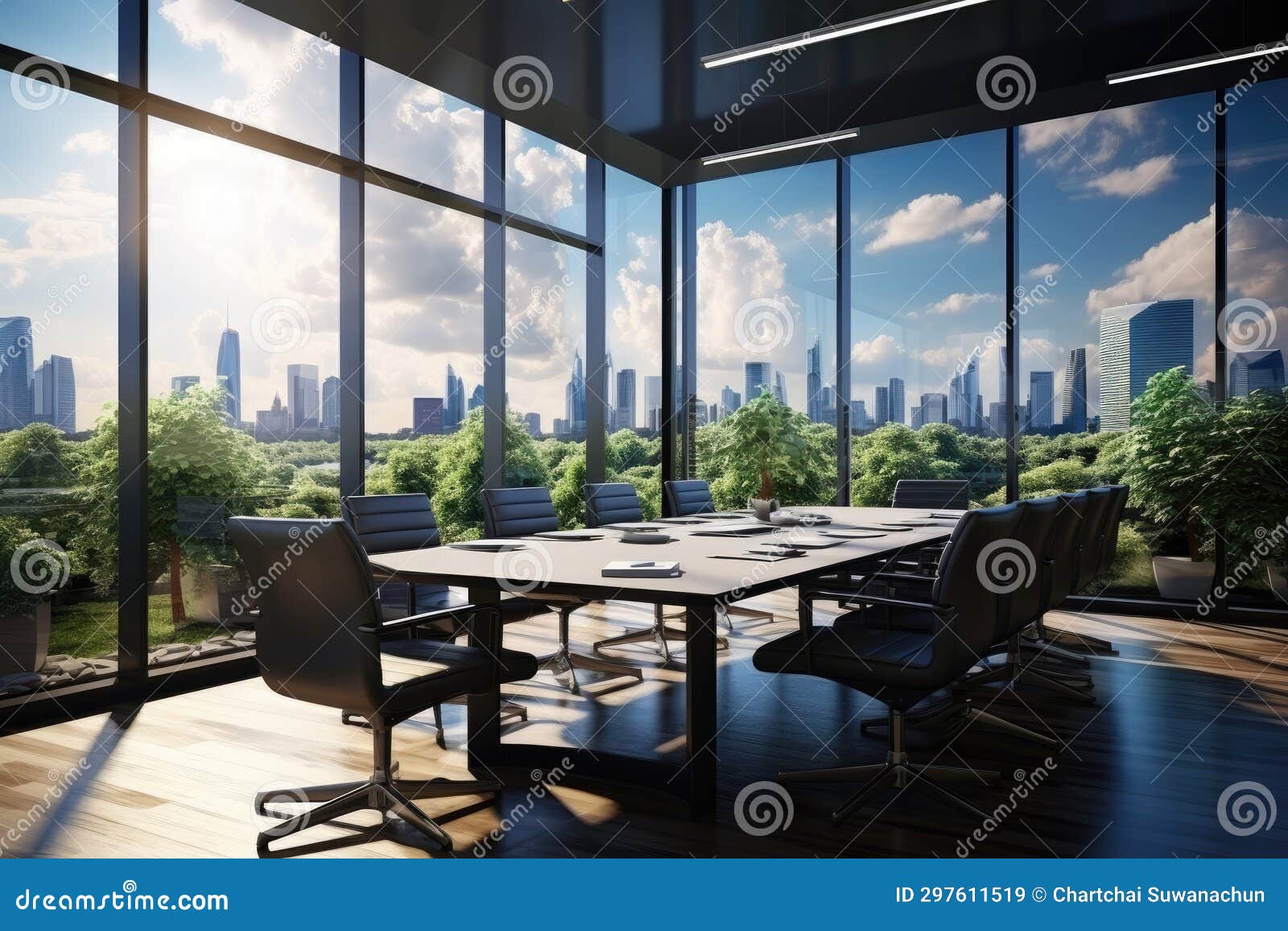 Bright and Clean Office Environment Abstract Background Bright Office ...