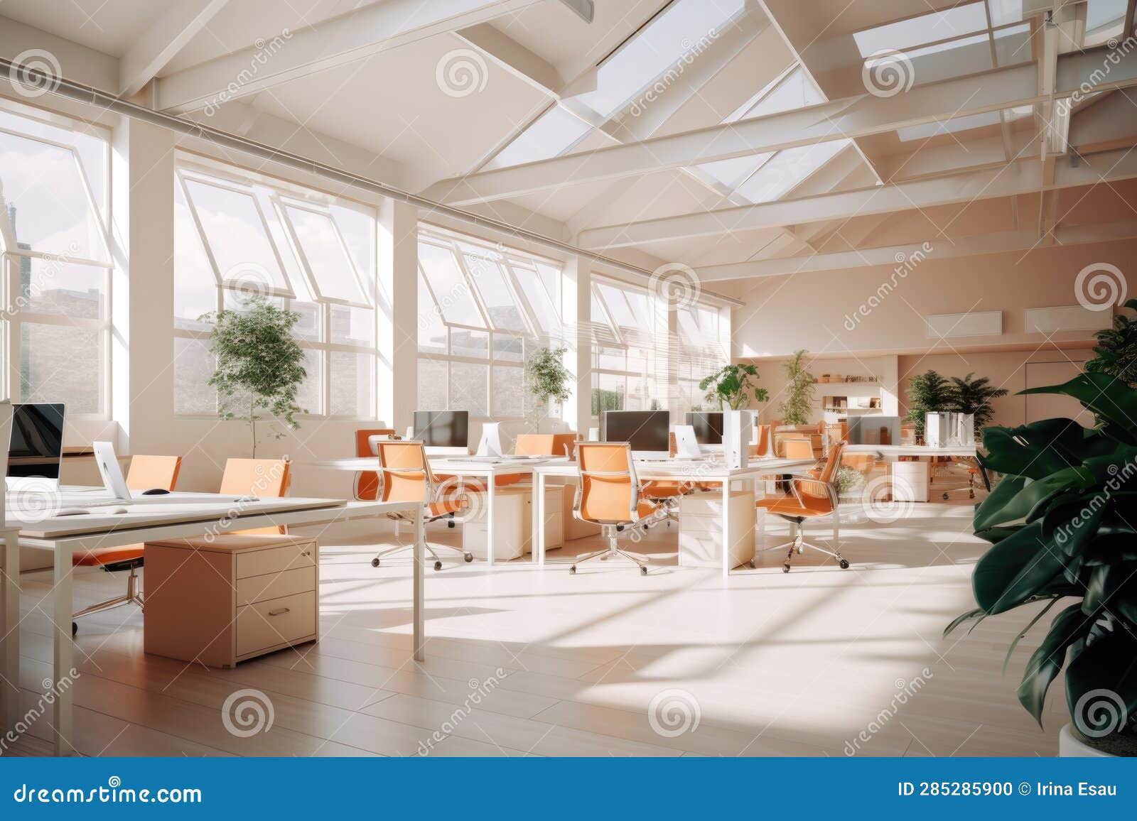 Bright and Clean Office Environment, Abstract Background. Bright Office ...