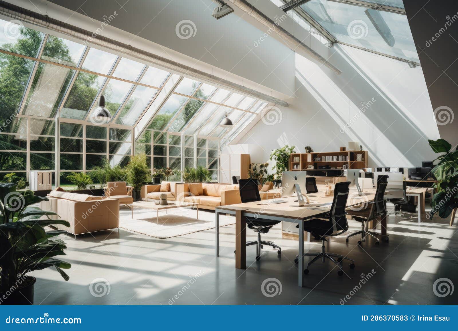 Bright and Clean Office Environment, Abstract Background. Bright Office ...