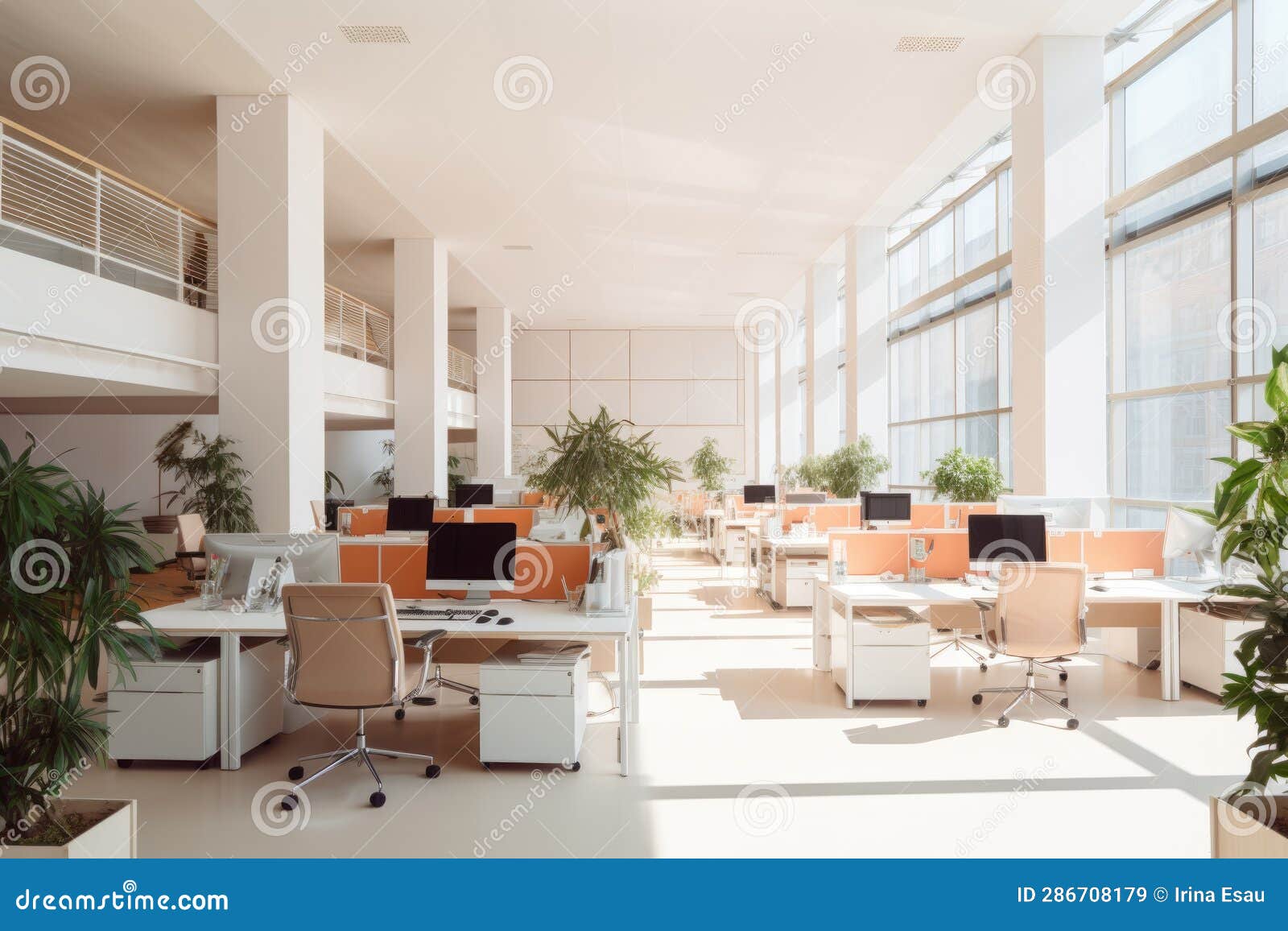 Bright and Clean Office Environment, Abstract Background. Bright Office ...