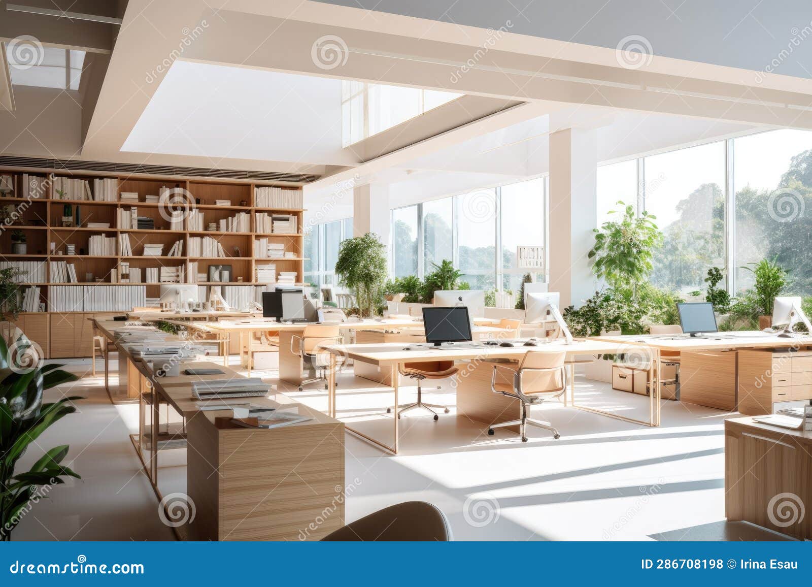 Bright and Clean Office Environment, Abstract Background. Bright Office ...