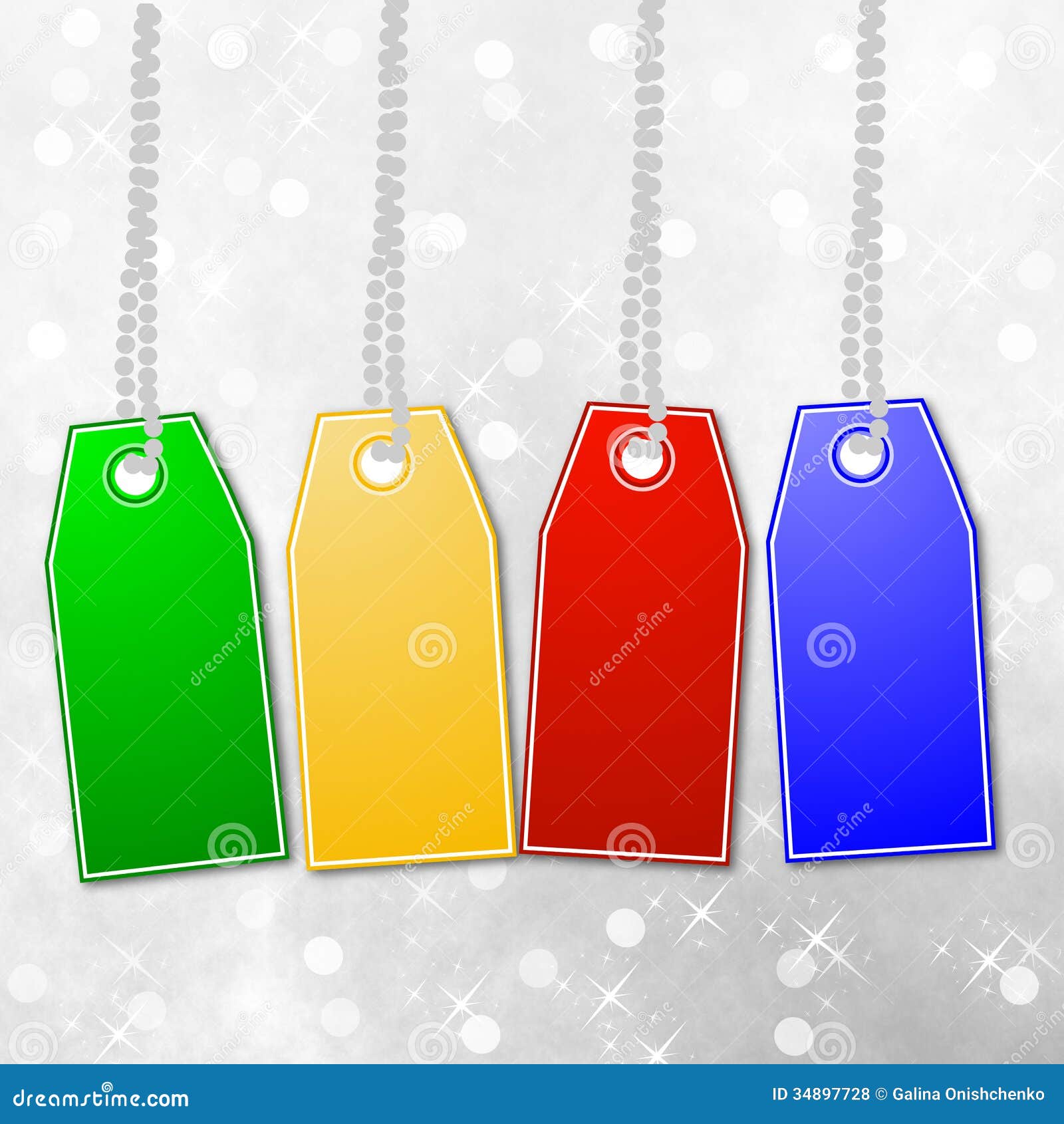 Bright Clean Price-lists on a Beautiful Background Stock Illustration ...