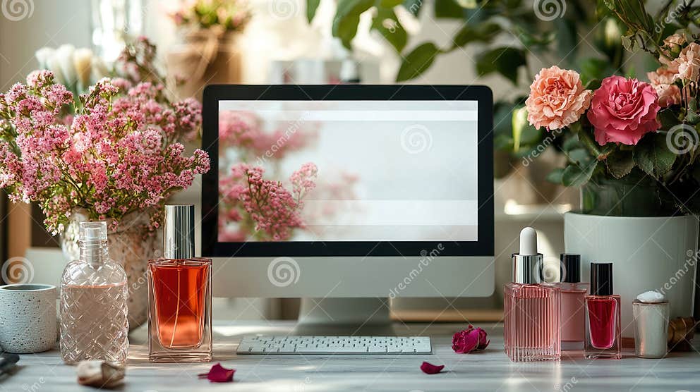 A Bright and Clean Setup Featuring Desktop Computer Surrounded by ...