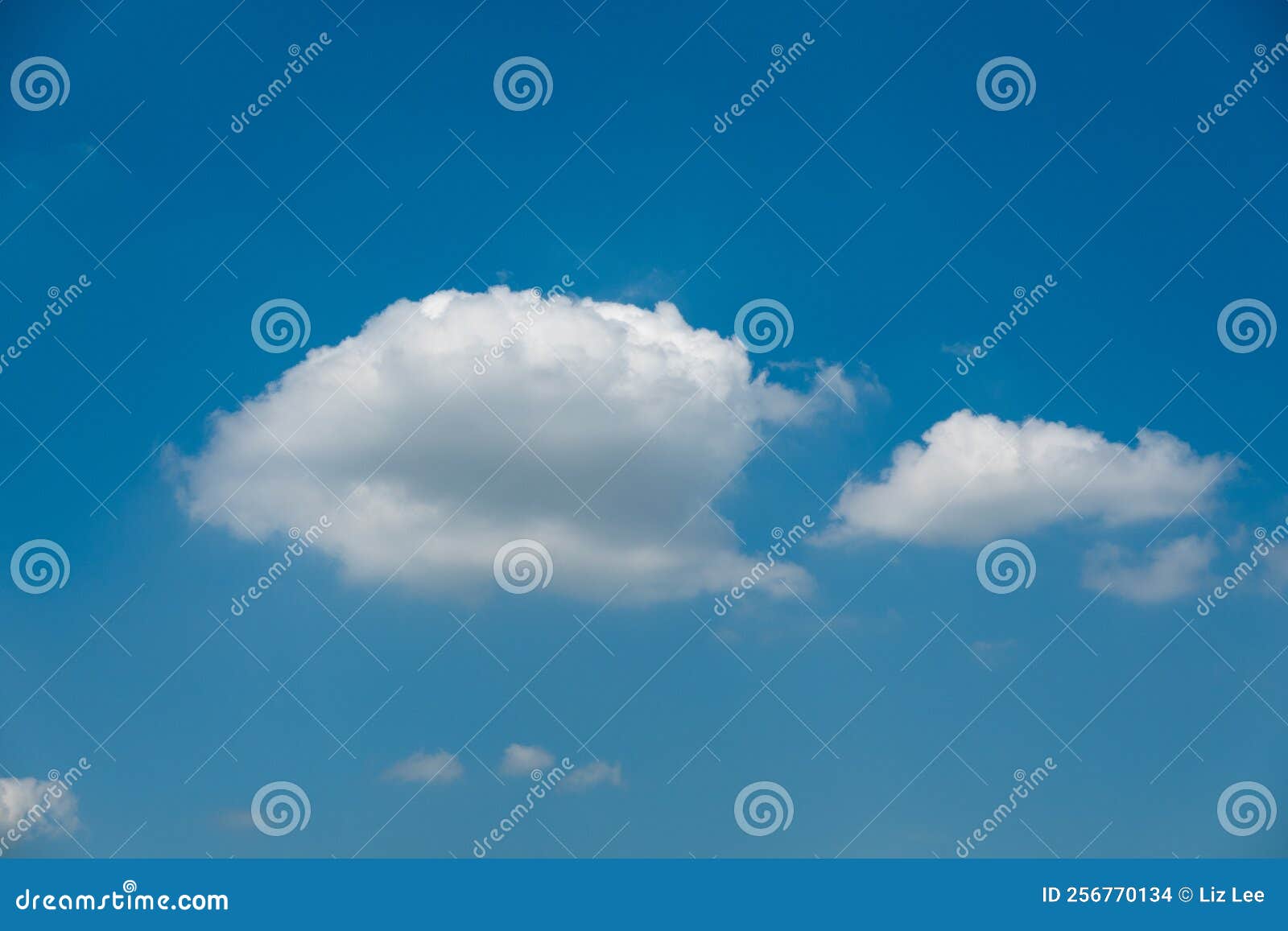 Bright Clear Sky with Light Fish Shape Clouds Stock Photo - Image of ...