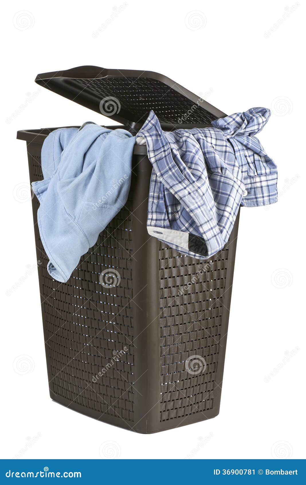 Bright Clothes in a Laundry Open Basket Stock Image - Image of full ...
