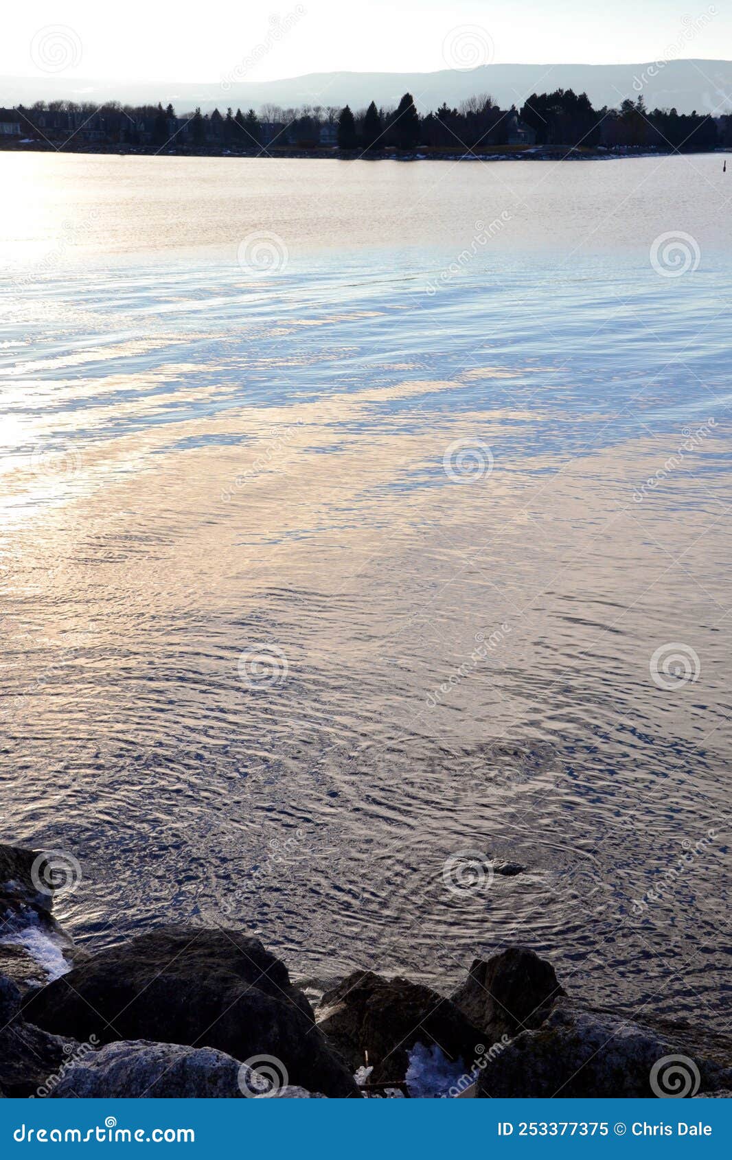 Bright Cloud Reflection Across Water Surface at Collingwood Harbour ...