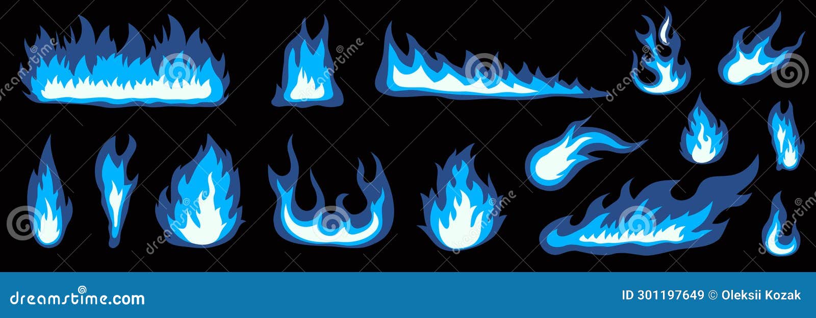 Bright Cold Fire for Background. Types of Fire. Small and Large Fire ...