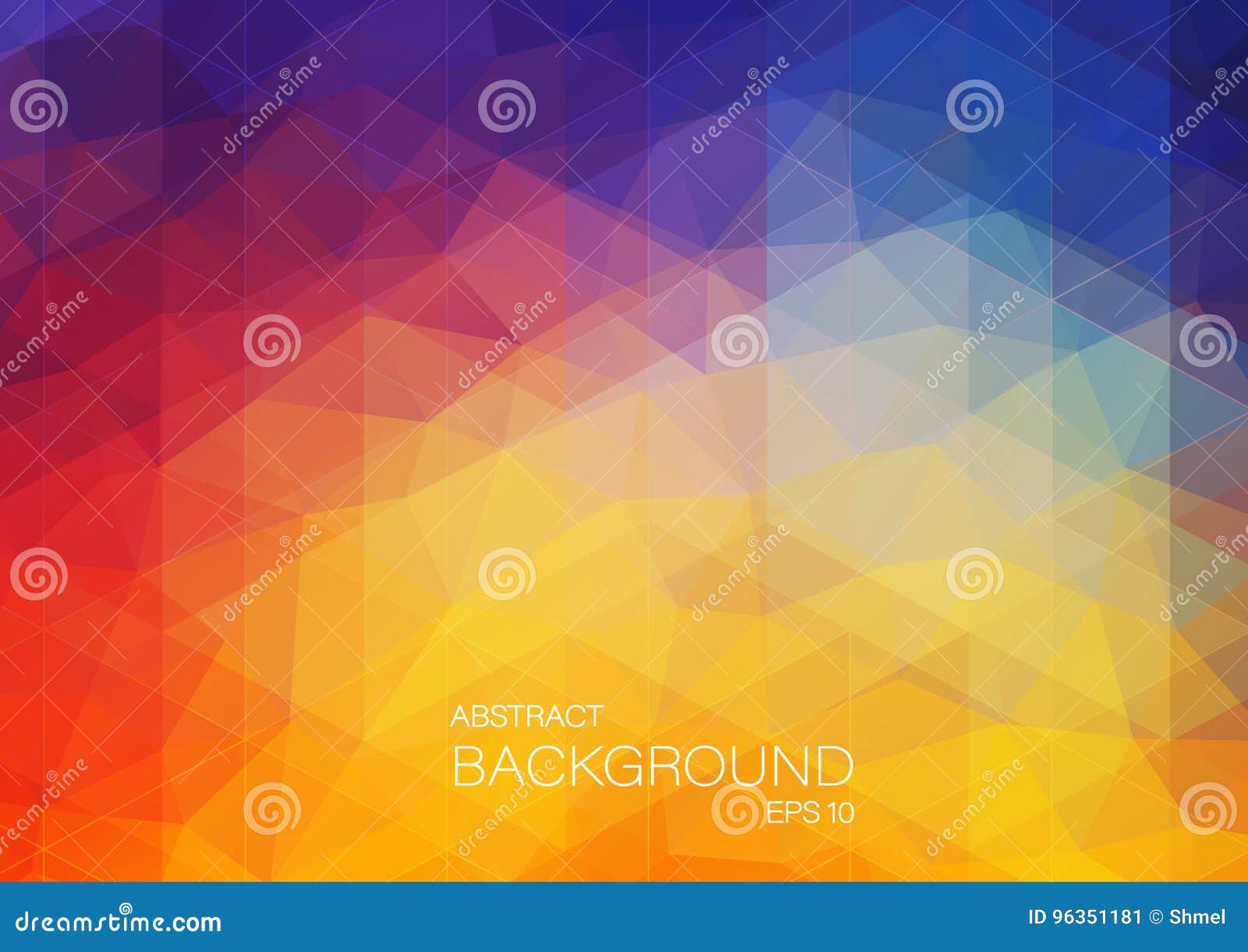 Bright Color Background with Triangle Shapes Stock Vector ...