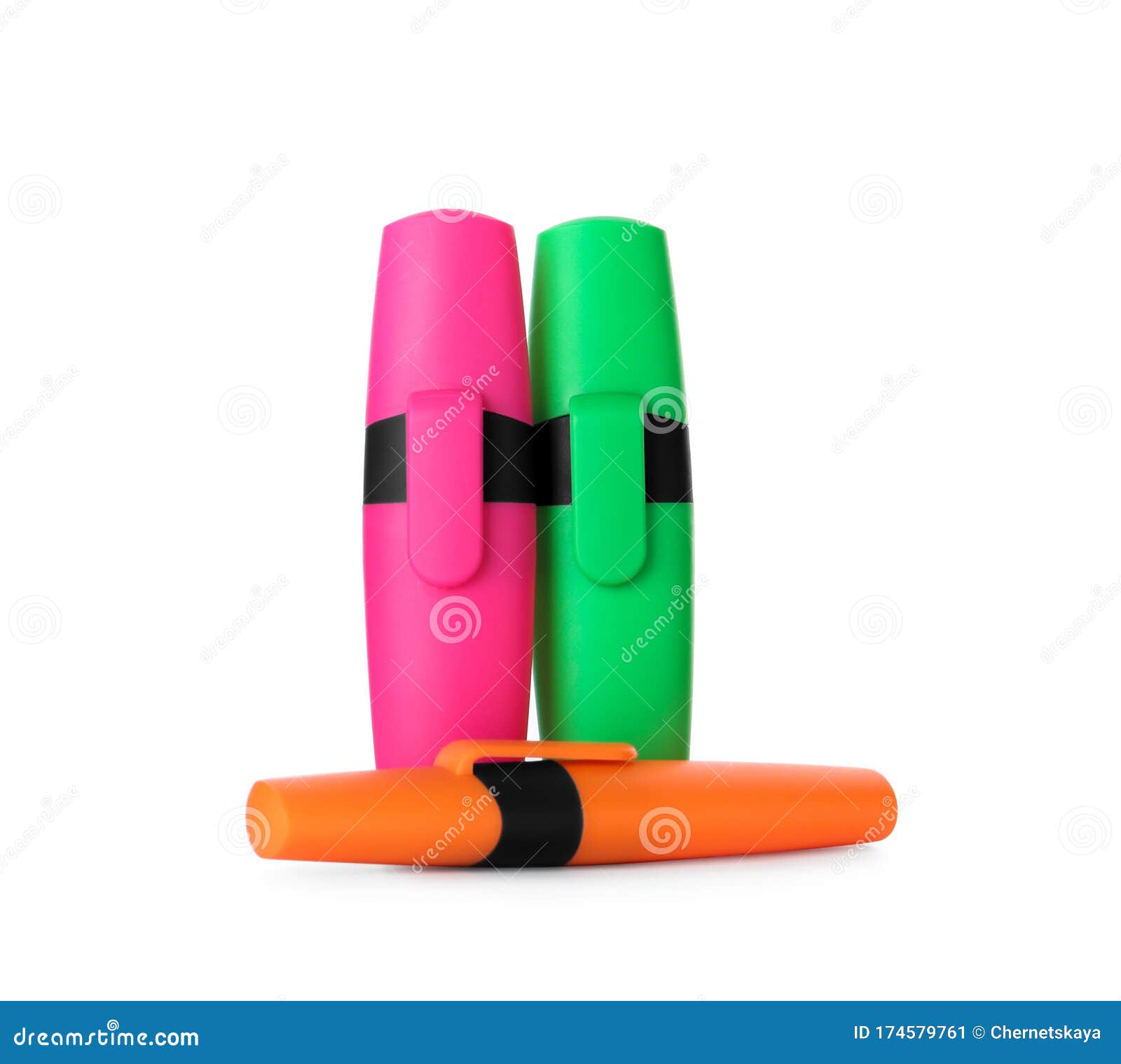 Two Color Highlighters On School Graph Paper Royalty-Free Stock ...