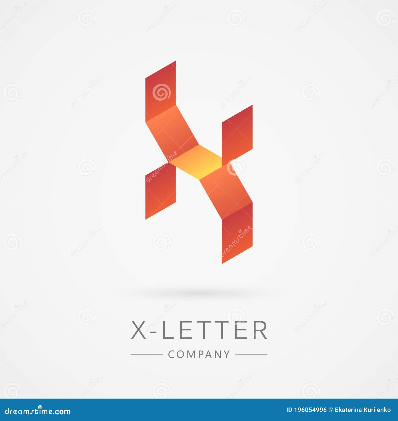 Bright Color Isometric X Letter Stock Illustration - Illustration of ...