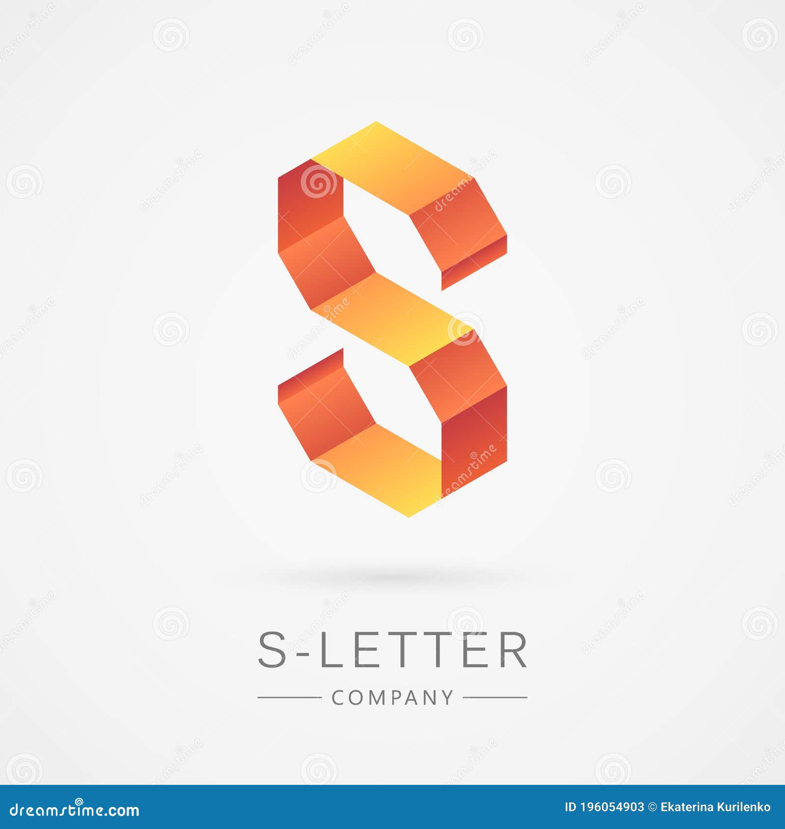 Bright Color Isometric S Letter Stock Illustration - Illustration of ...
