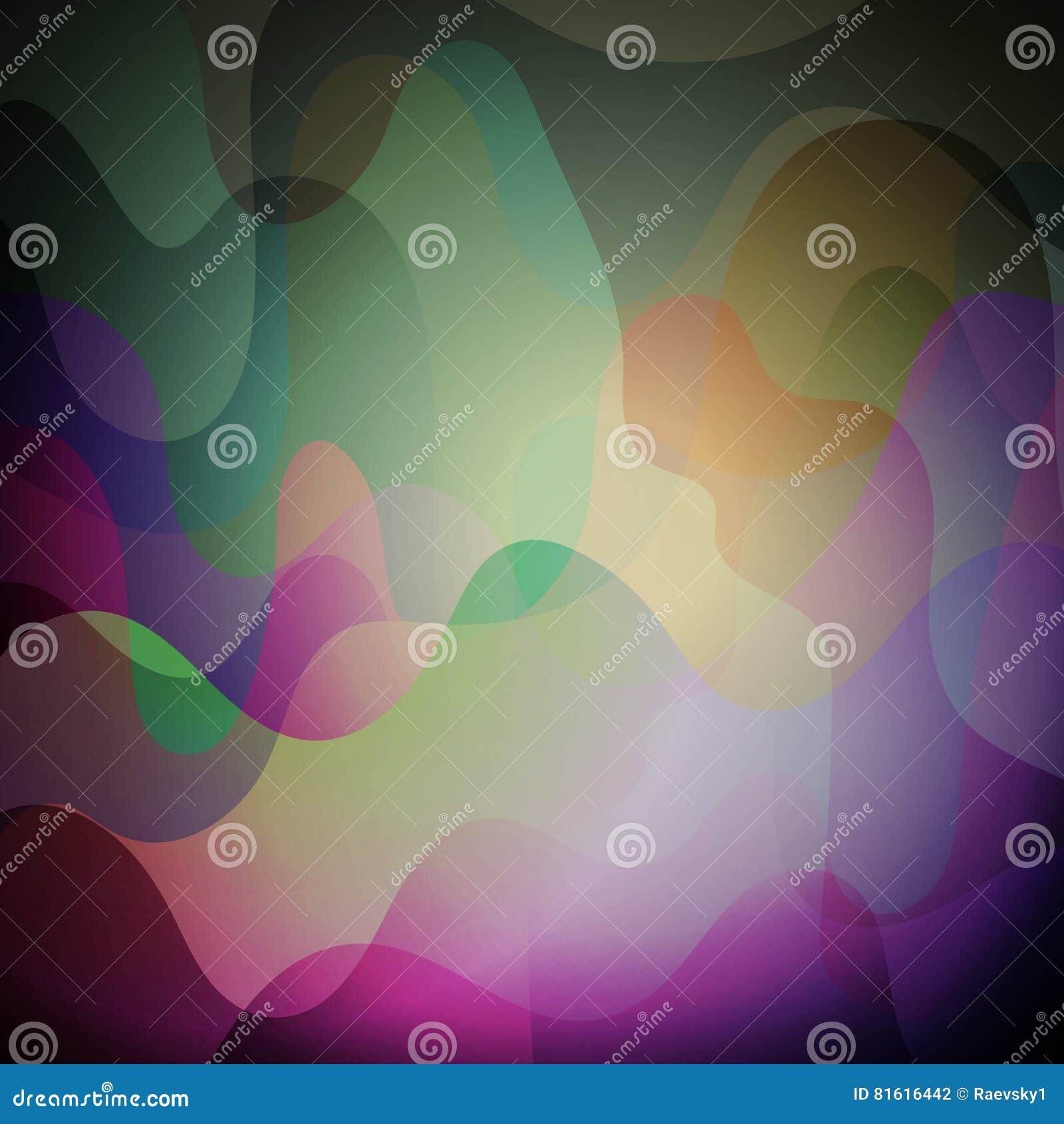 Bright Color Pattern, Colorful Design with Overlapping Shapes Forming ...