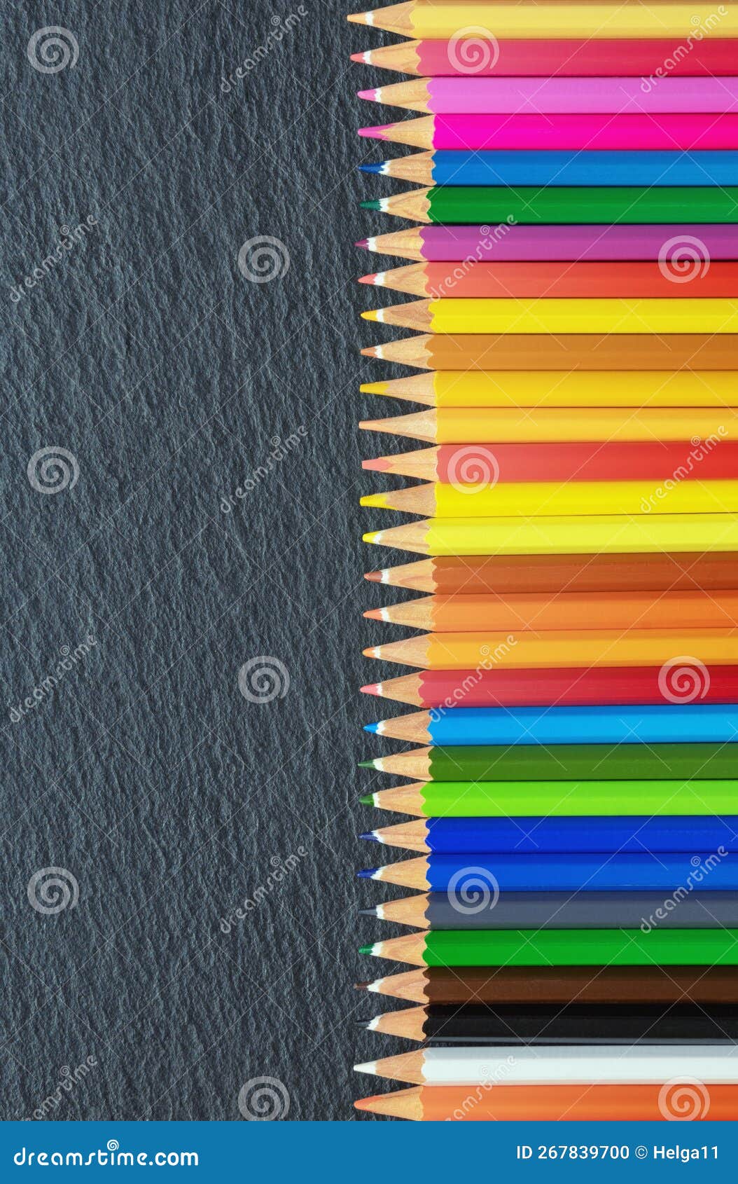 Bright Color Pencils for Art and Creativity. Copy Space Stock Photo ...