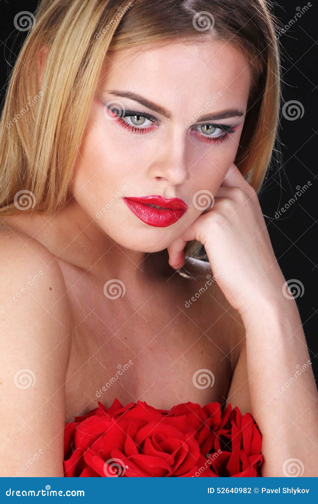 Bright Color Portrait of Woman Stock Photo - Image of adult, beauty ...