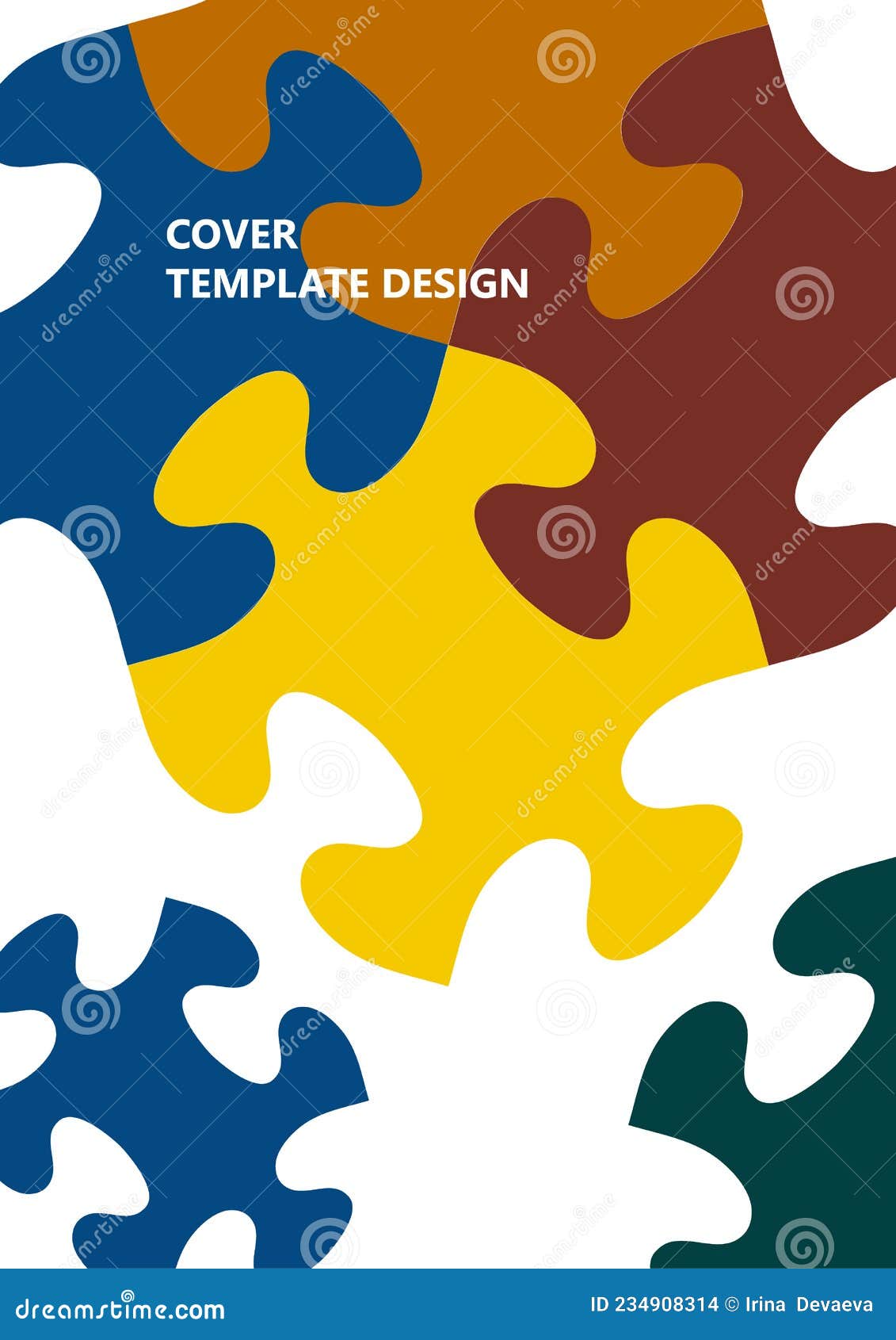 Bright Color Puzzle, Puzzle with Place for Text. the Idea of Unity ...