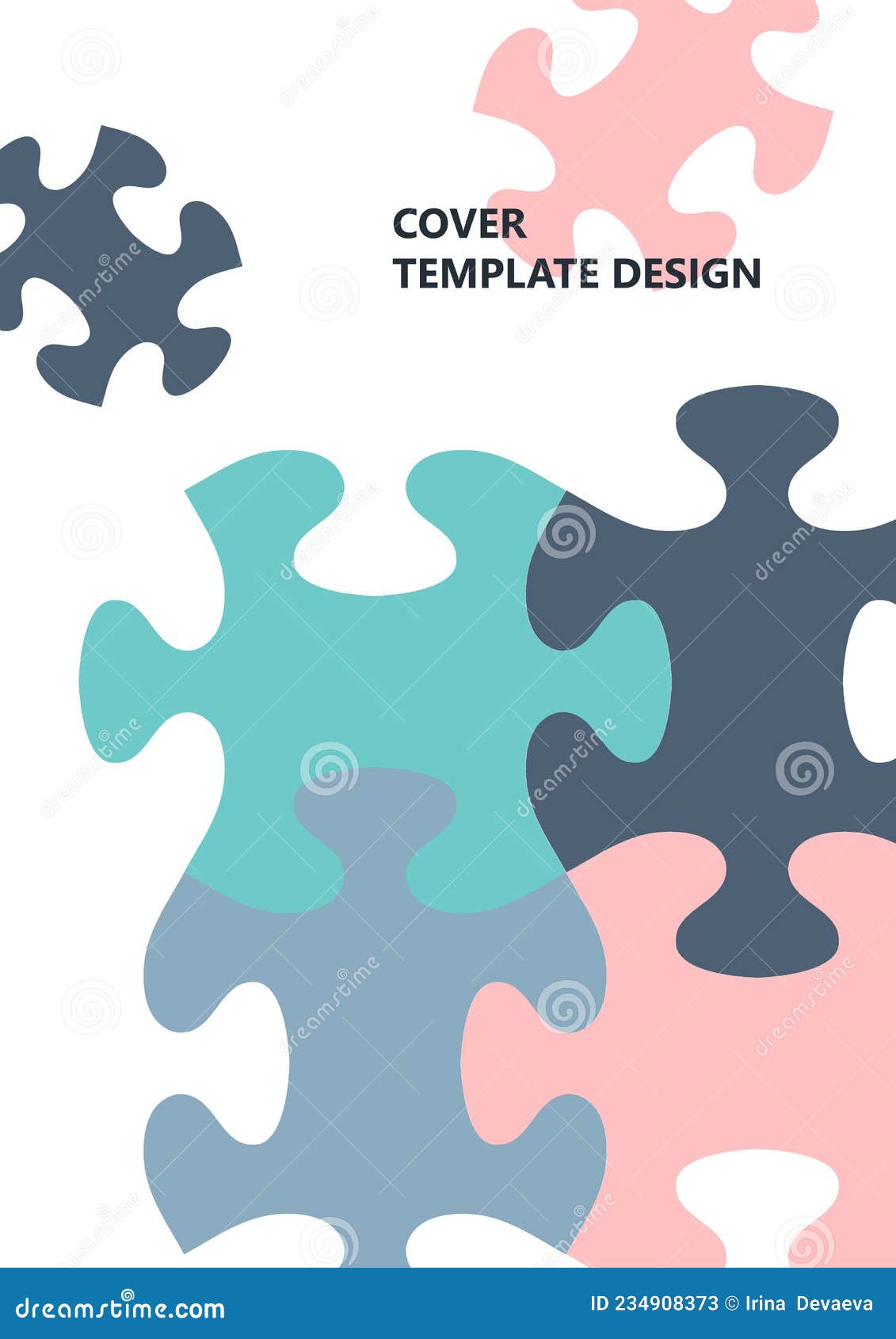 Bright Color Puzzle, Puzzle with Place for Text. the Idea of Unity ...