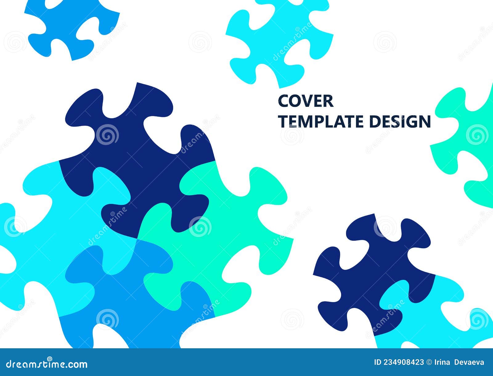 Bright Color Puzzle, Puzzle with Place for Text. the Idea of Unity ...