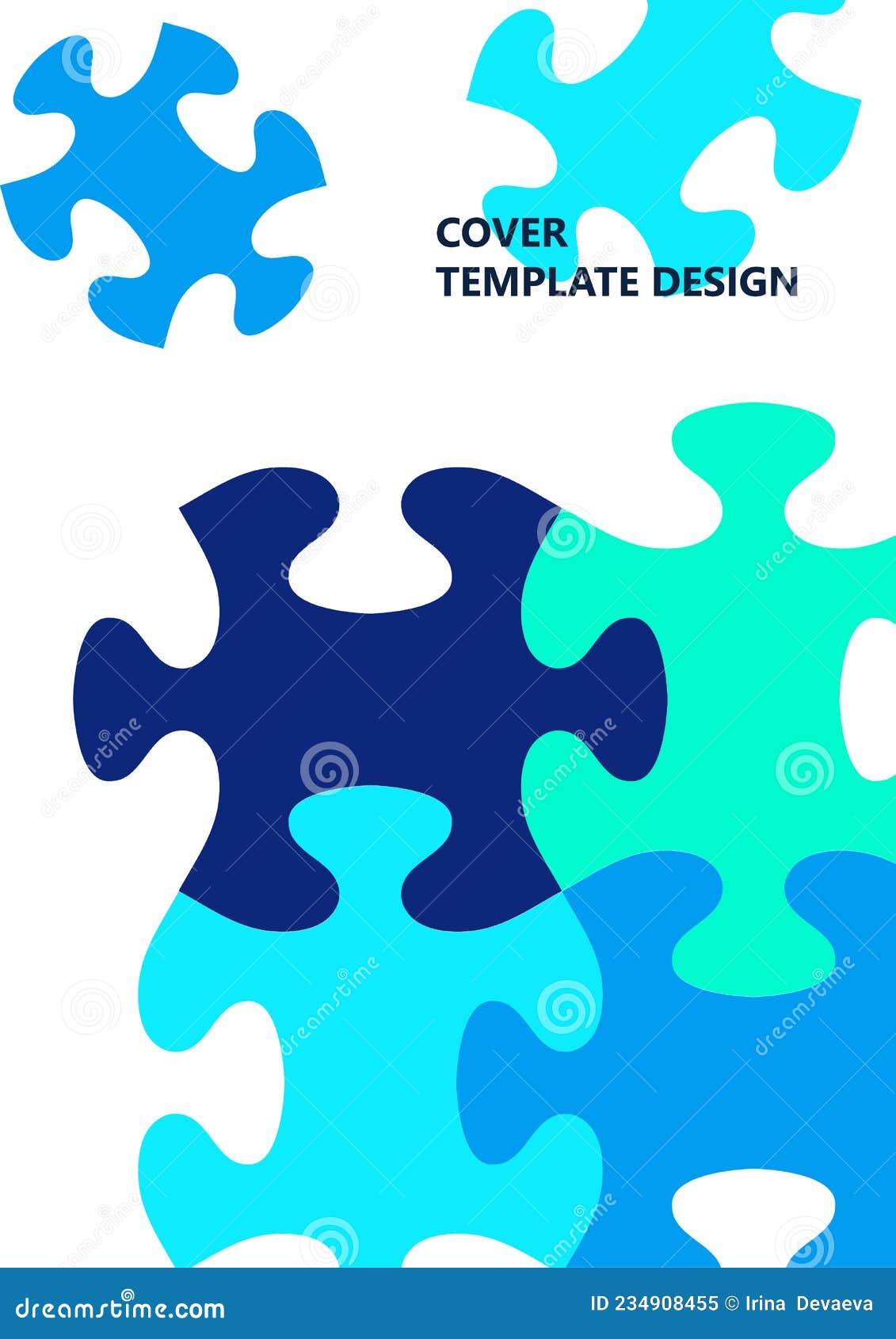 Bright Color Puzzle, Puzzle with Place for Text. the Idea of Unity ...