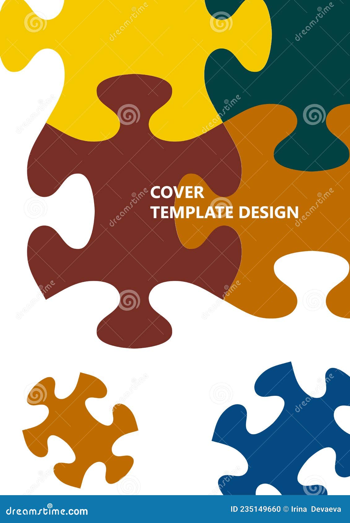 Bright Color Puzzle, Puzzle with Place for Text. the Idea of Unity ...