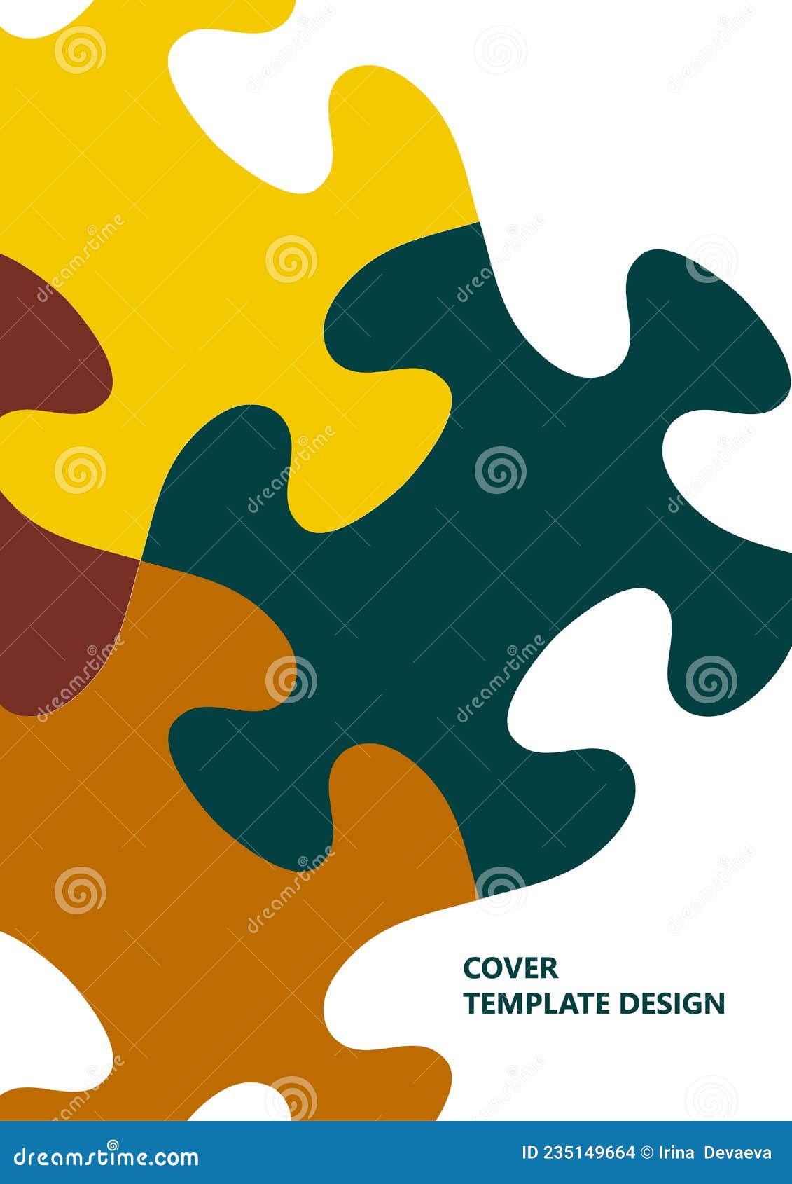 Bright Color Puzzle, Puzzle with Place for Text. the Idea of Unity ...
